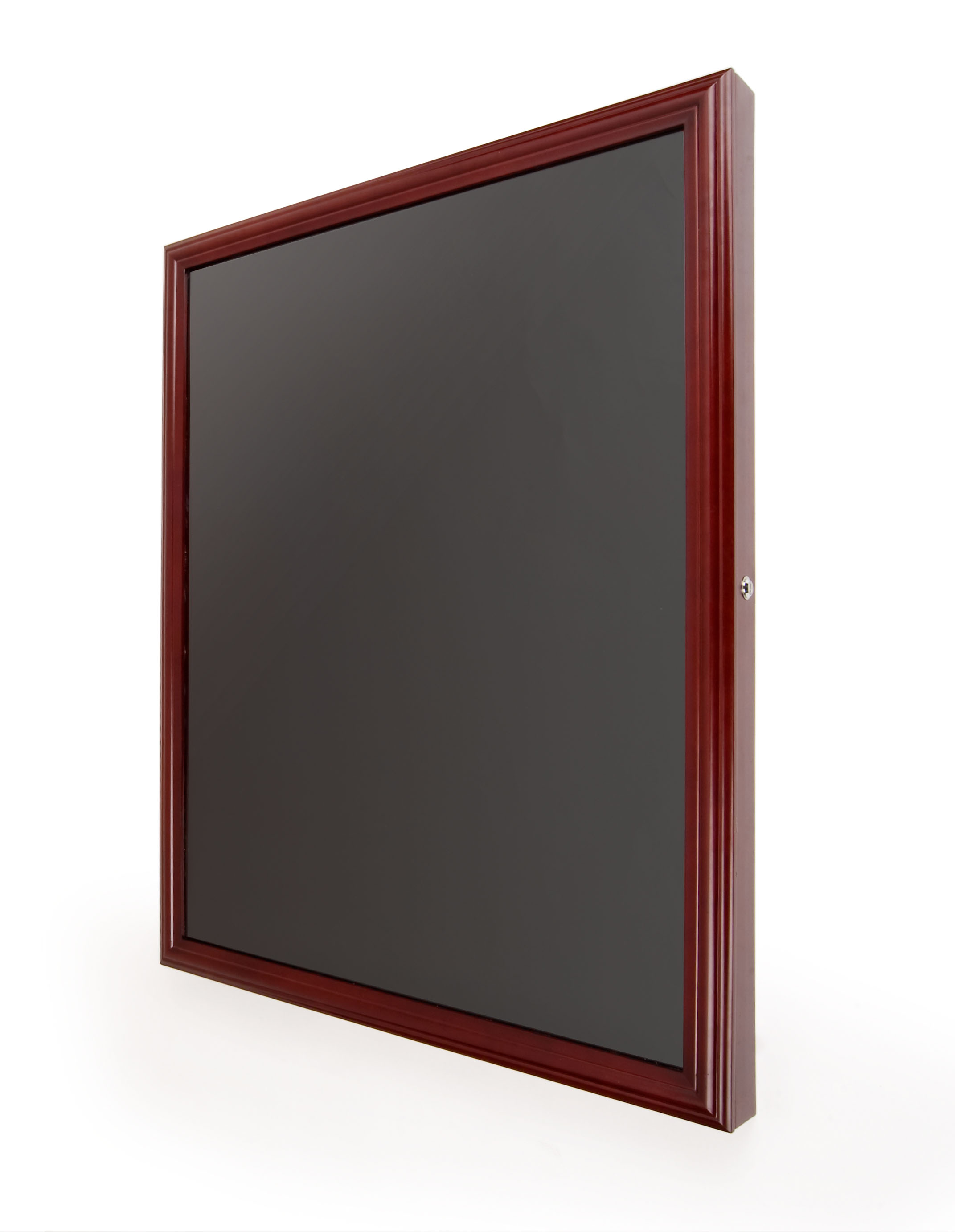 Cherry Shadow Box Features a Locking Hinged Door & Sponge Interior ...