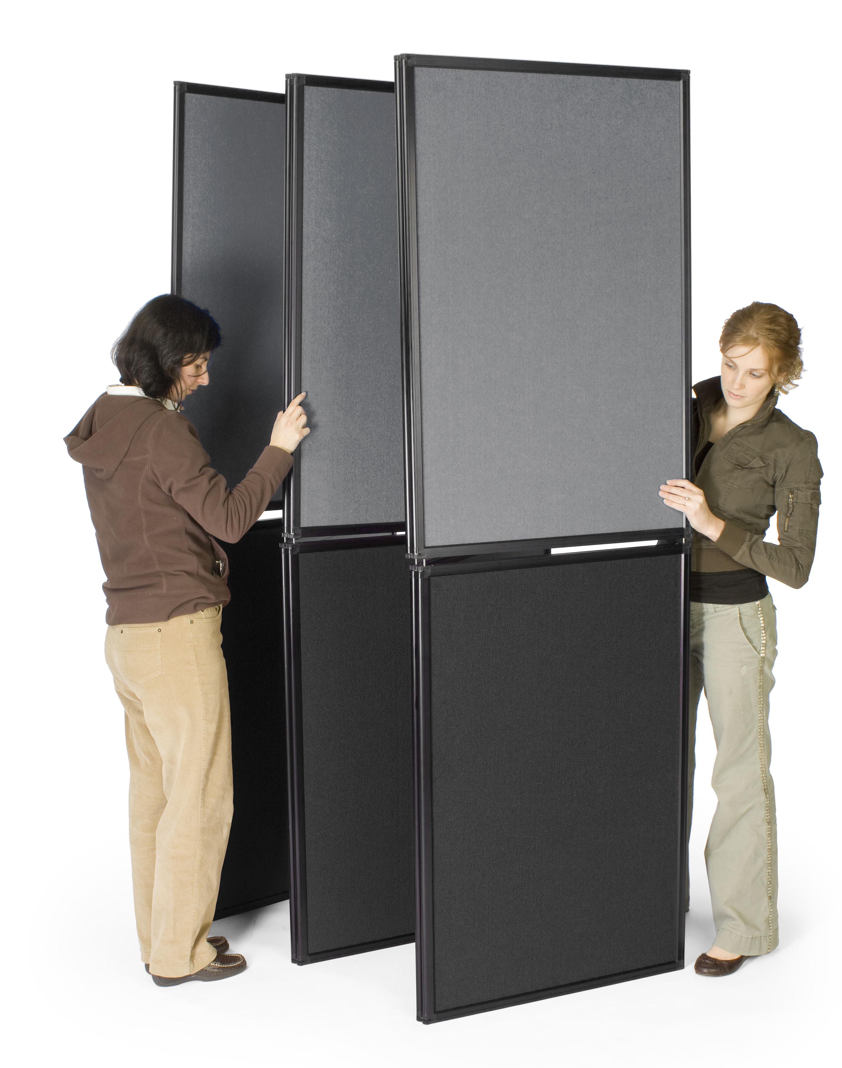 Black Display Panel Booth | 10 Section Backdrop | Displays2go