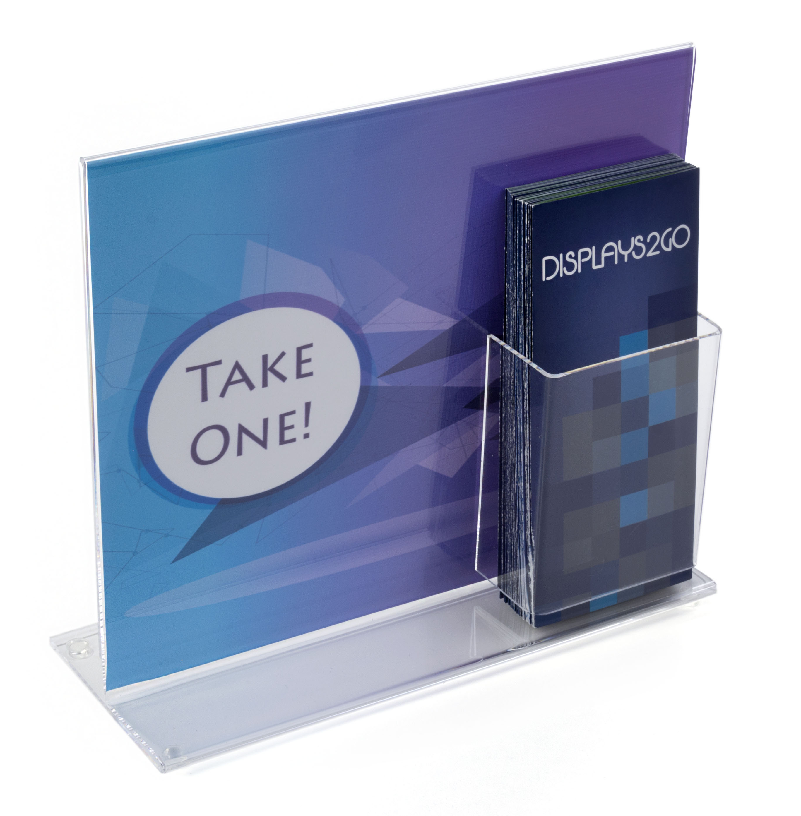 Sign Frames with Brochure Holders | Plastic "T" Configuration | Displays2Go
