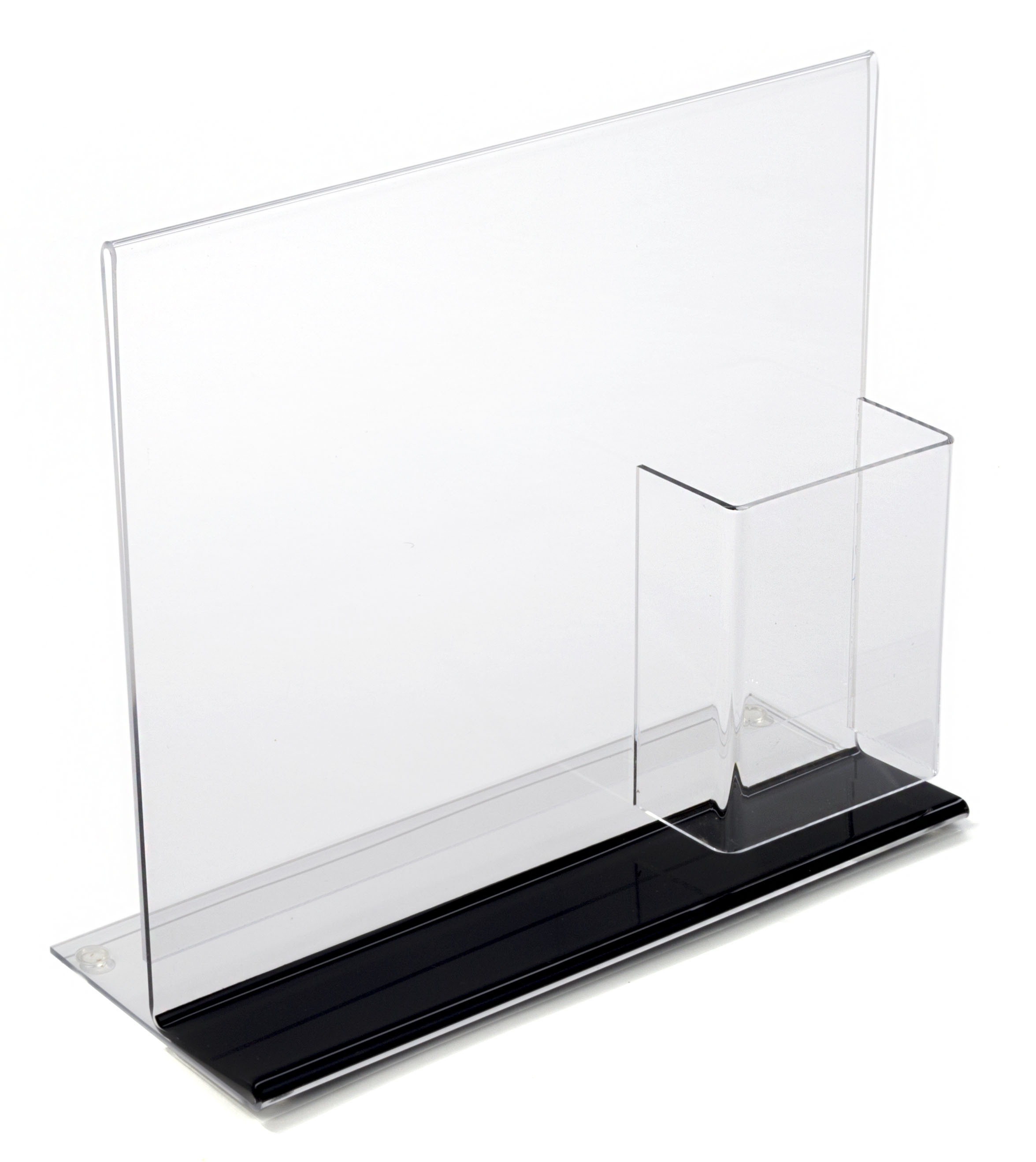 Sign Display Frame with Brochure Holder | Fits Standard 4" Flyers ...
