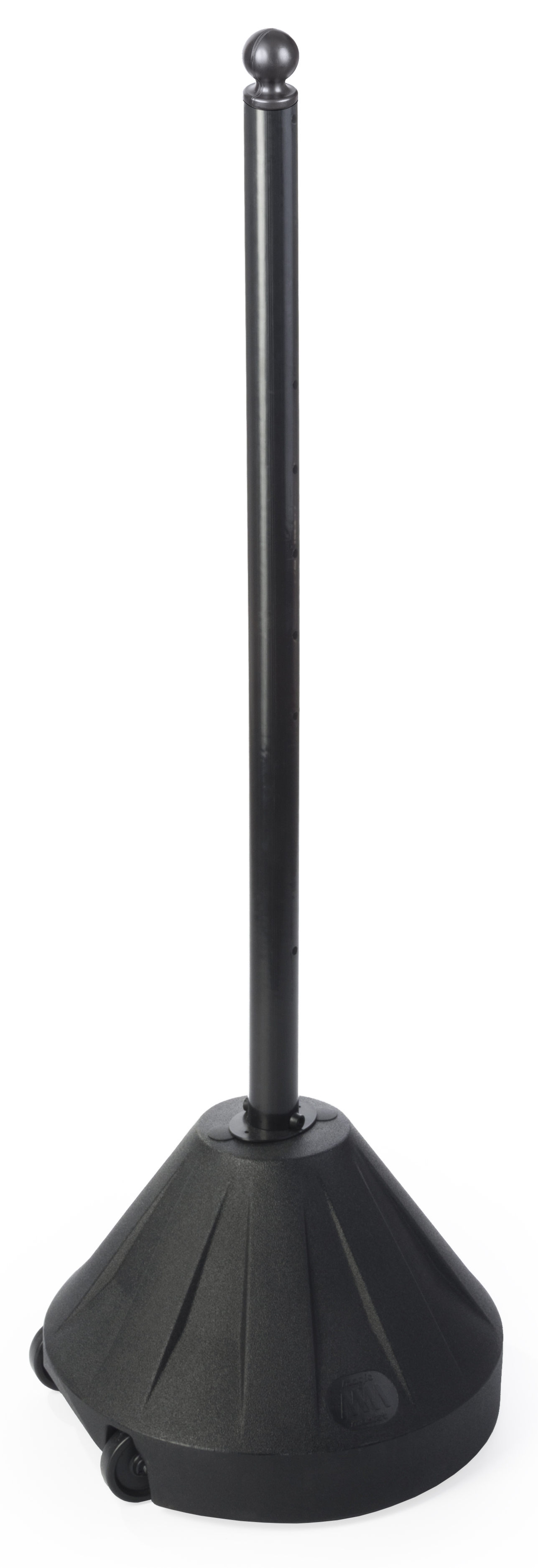Small Stop Sign | Black Base with Pole | Displays2Go