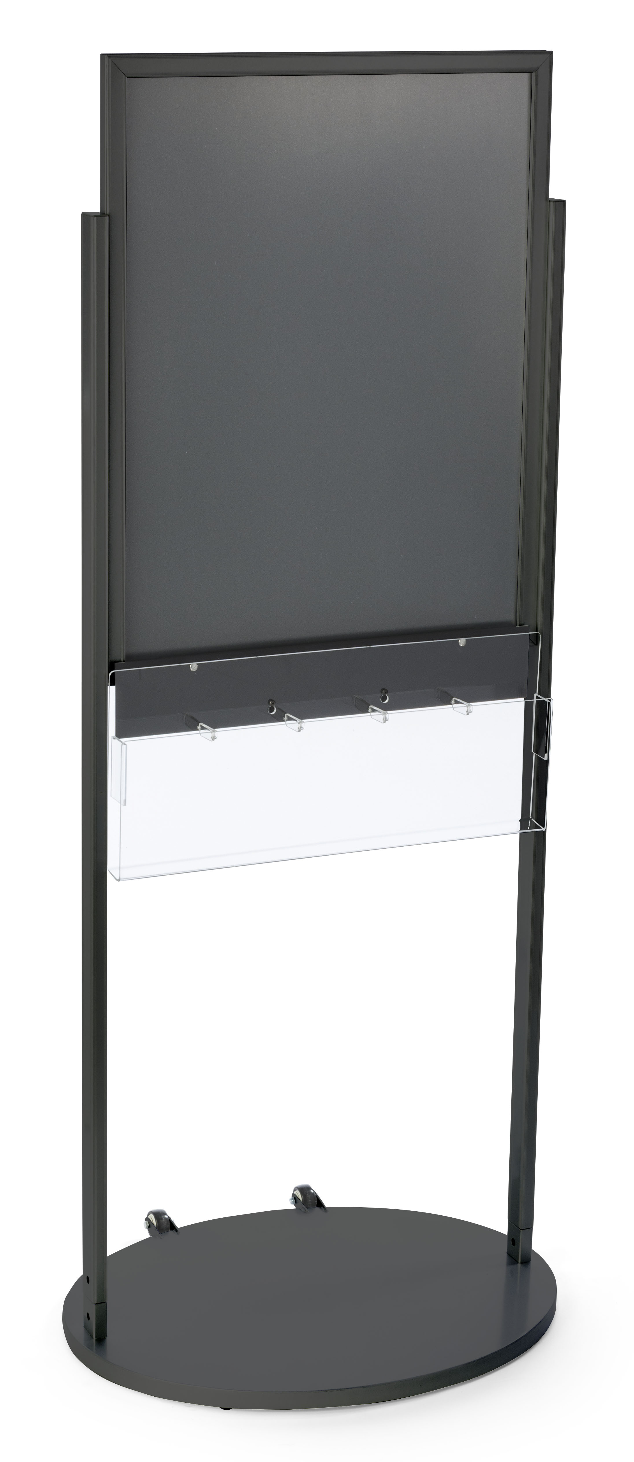 Black 22 x 28 Movable Poster Stand with 5 Literature Slots | Displays2Go