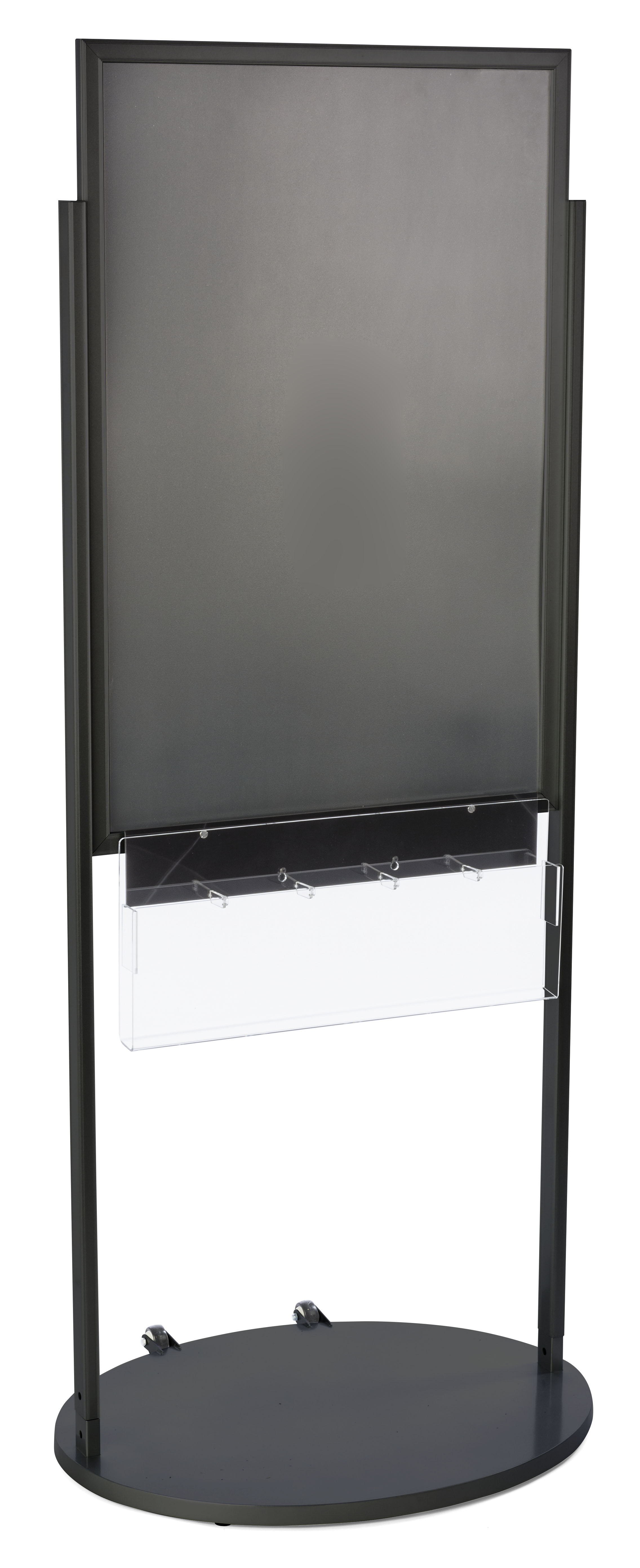 Black 24 x 36 Mobile Poster Display with 10 Literature Slots | Displays2Go