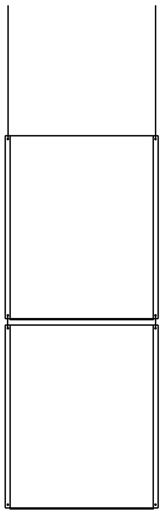 Suspended Sign Grid w/ (2) 22" x 28" Frames & Hanging Chains | Displays2go