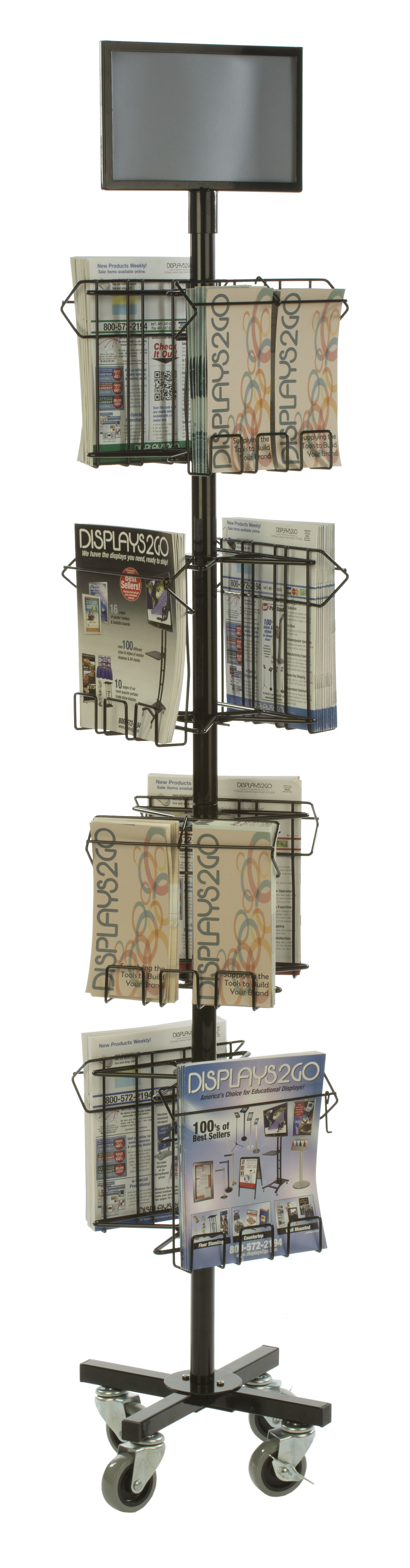 Floor Standing Literature Carousel | Magazine & Leaflet Spin Rack ...