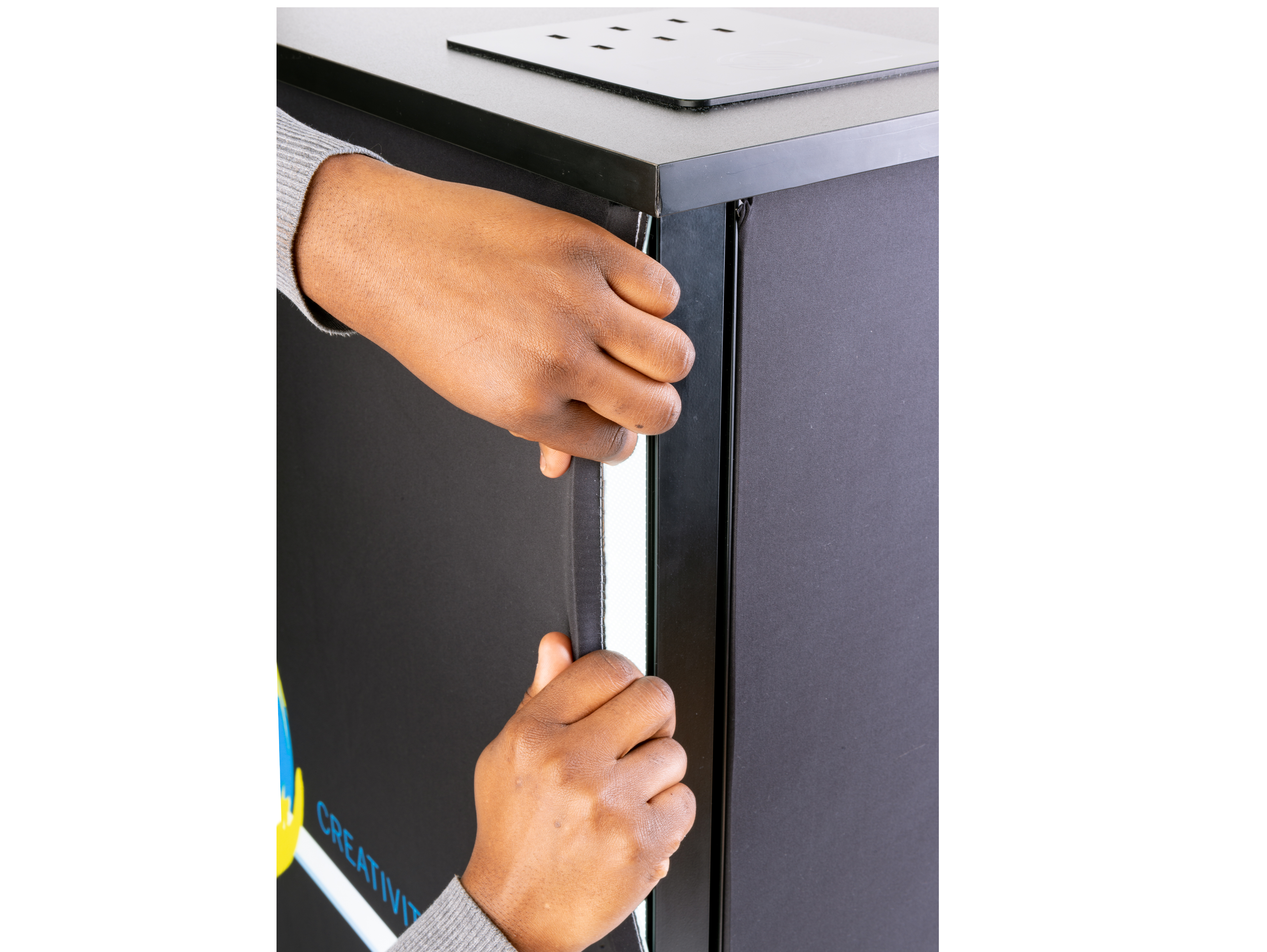 Backlit Tension Fabric Charging Counter | With Custom Graphics ...