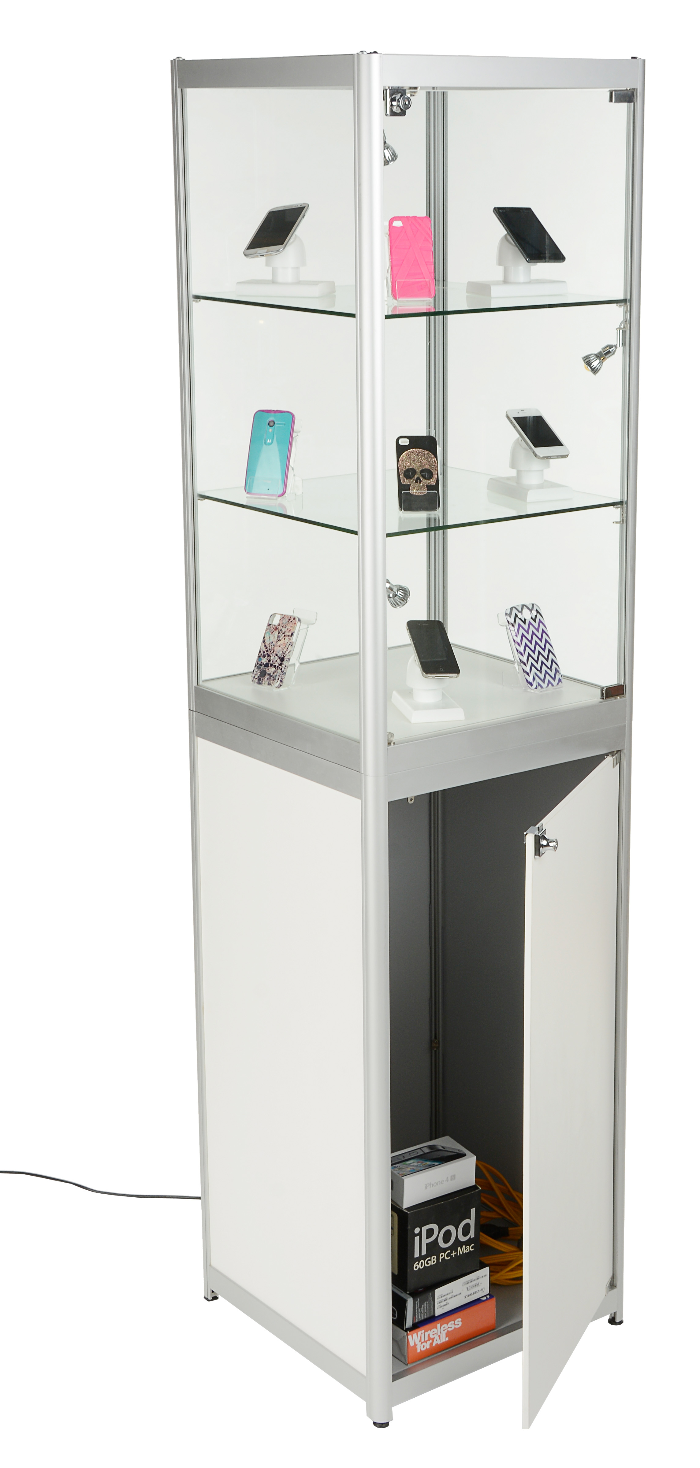 Trade Show Exhibit Case | Glass Cabinet with Travel Storage Container ...