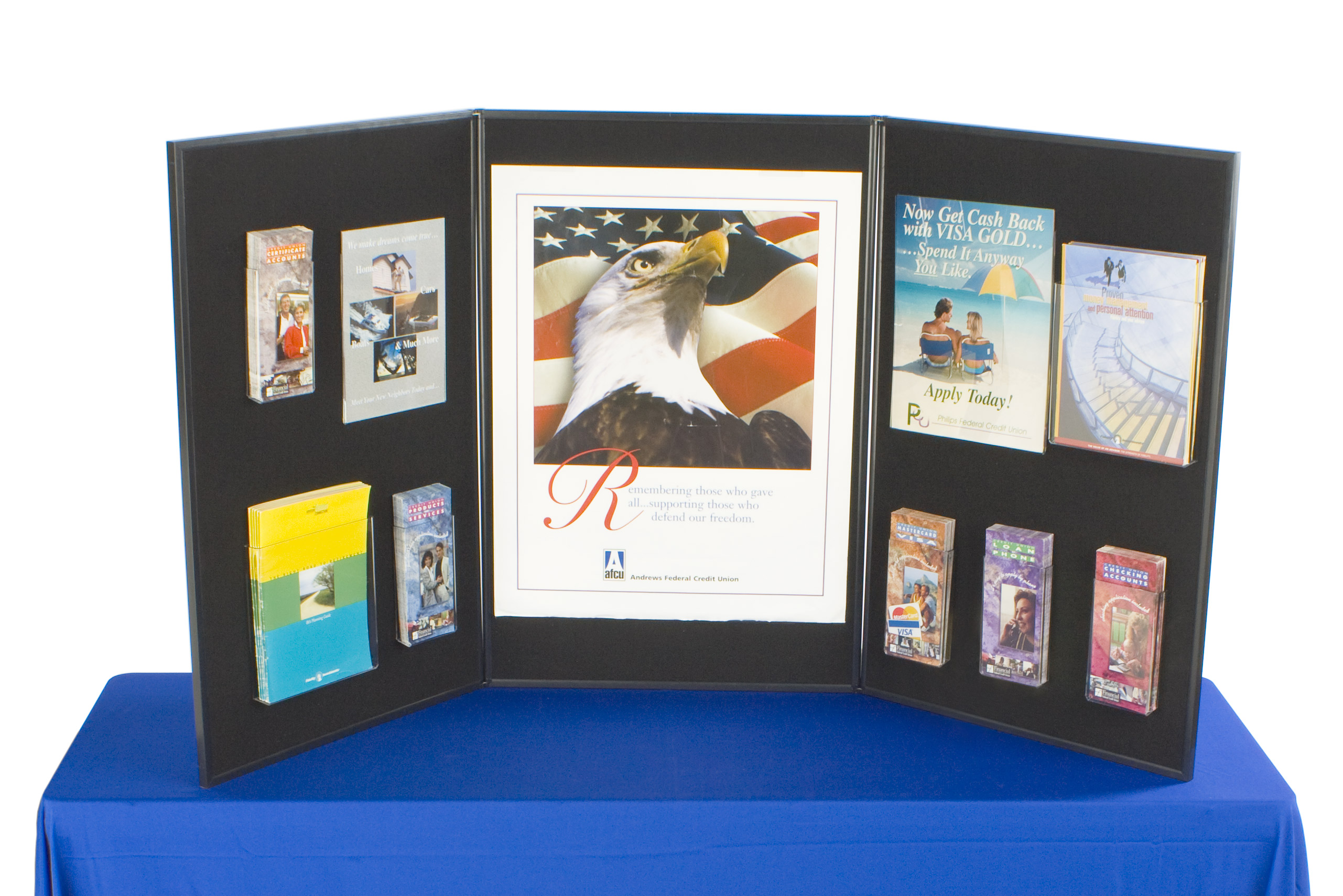 Portable Displays | Folding Panel Boards with Write-On Board | Displays2Go