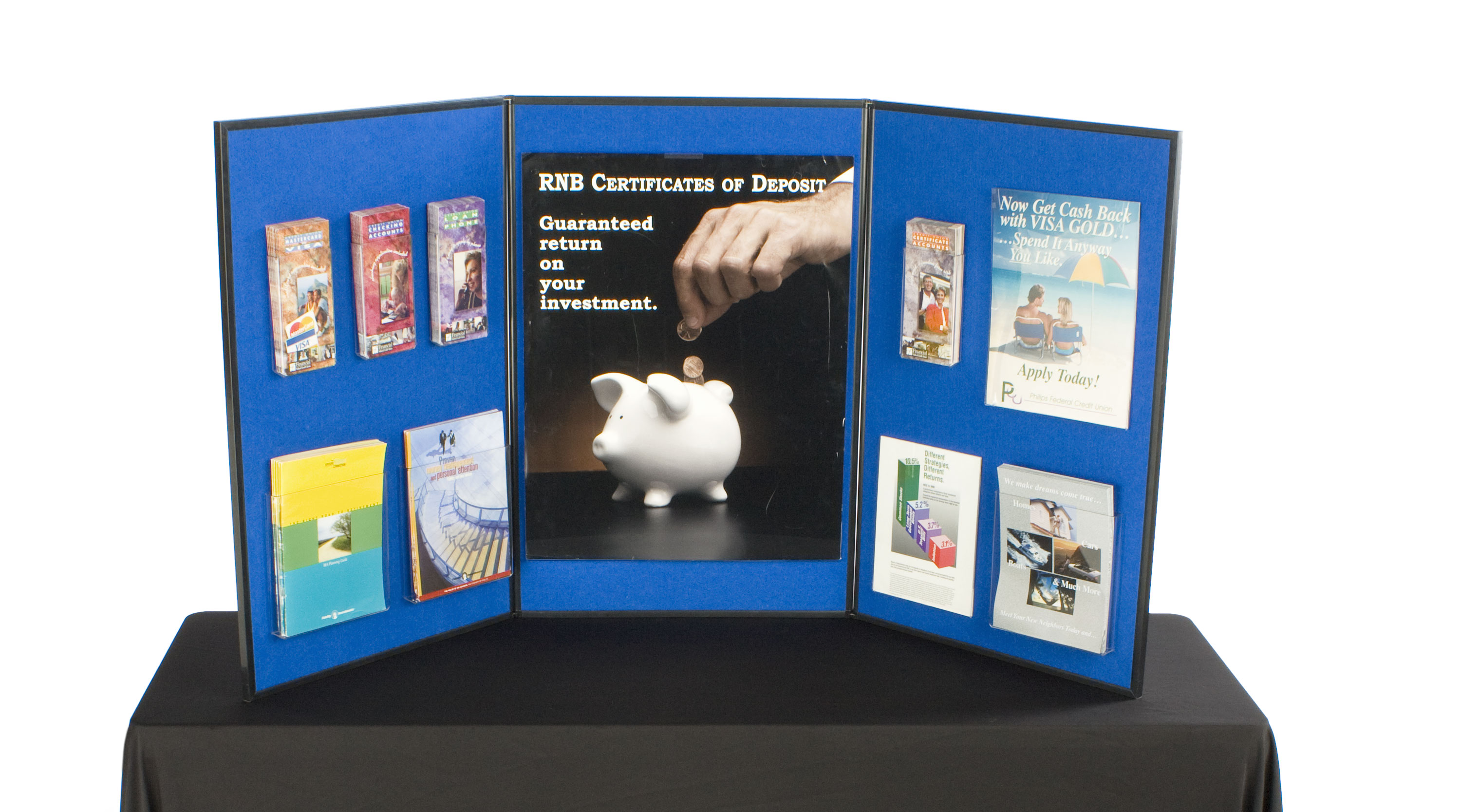 3-Panel Tabletop Exhibits | Hook & Loop Receptive Fabric | Displays2Go