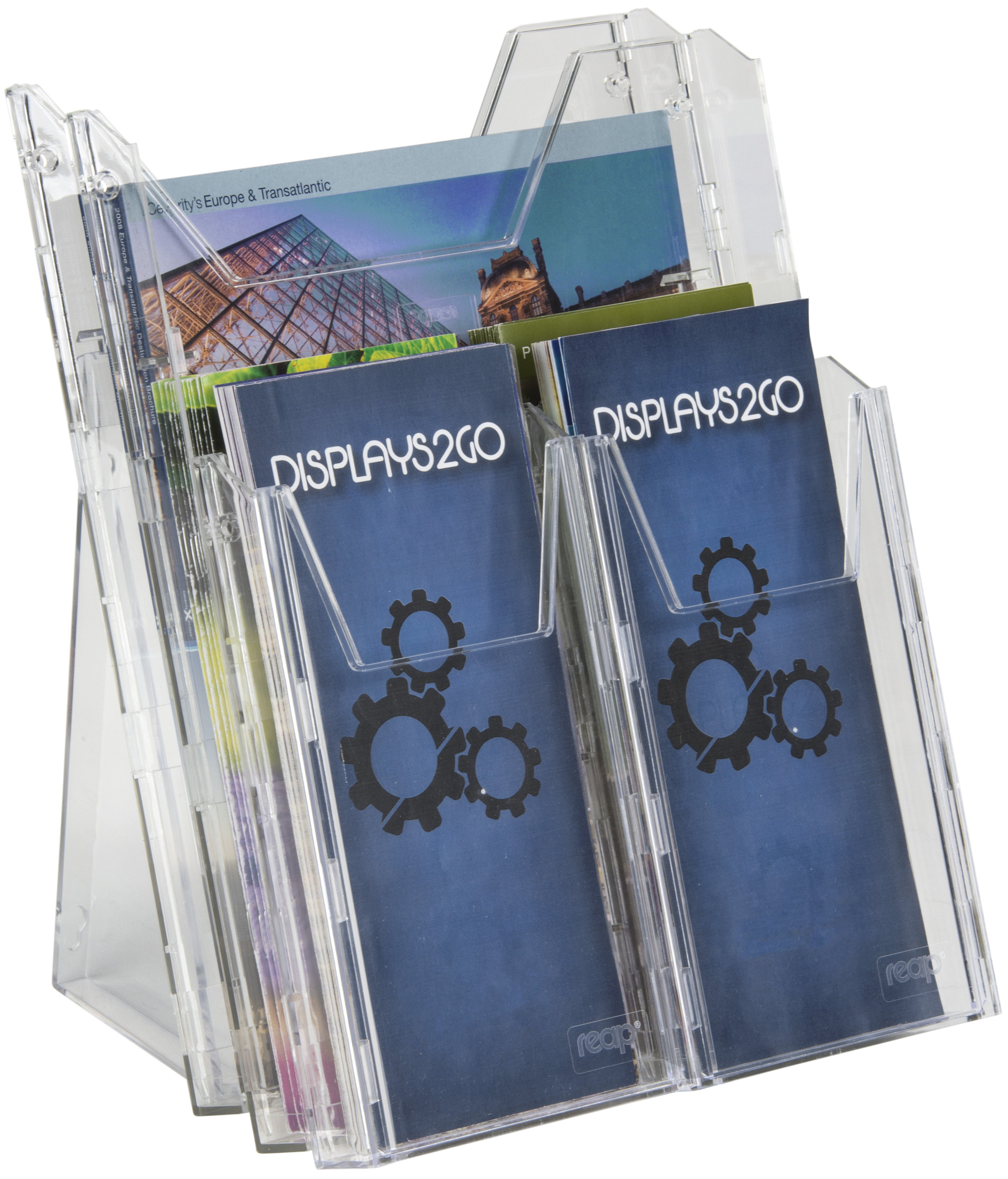 Multi-Pocket Literature Holder | Wall Mount & Countertop | Displays2Go