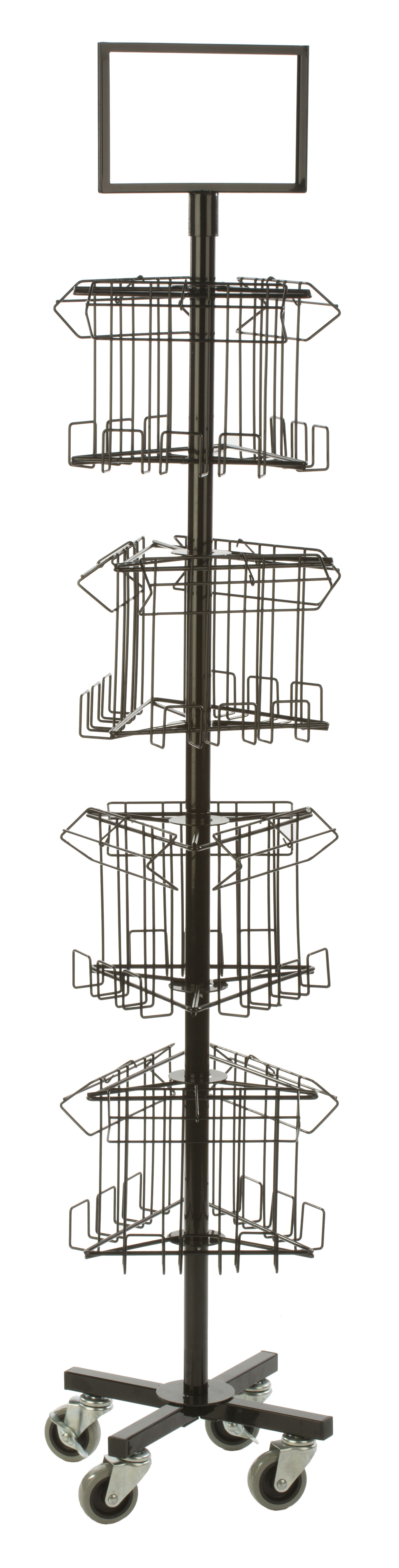 Freestanding Literature Carousel | Individually Rotating Tiers ...