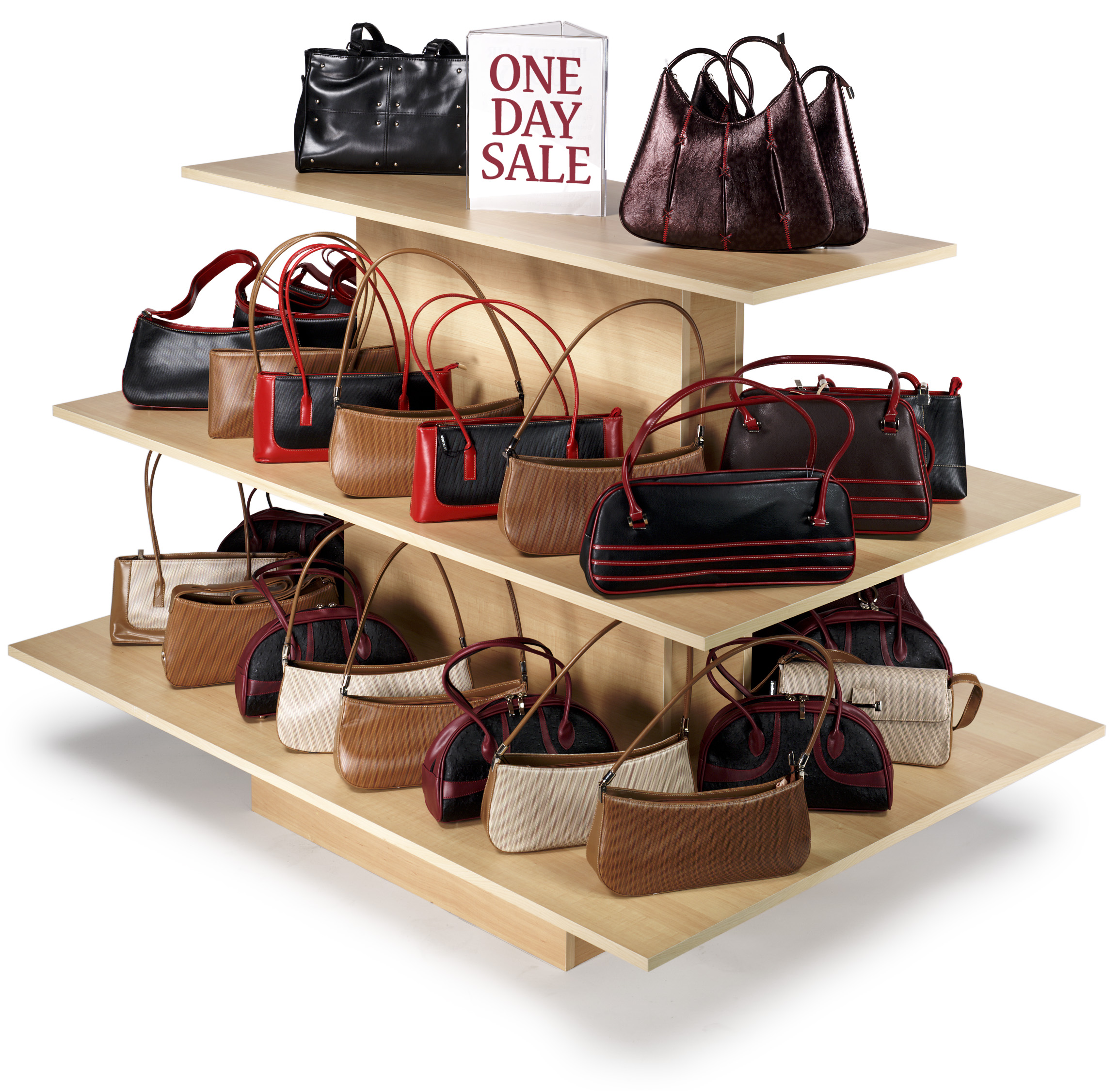 Retail Table Display | Tiered Maple Design | Displays2Go