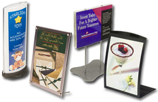 Sign Holders for Sale | Countertop & Floor Frames for Ads or Photos