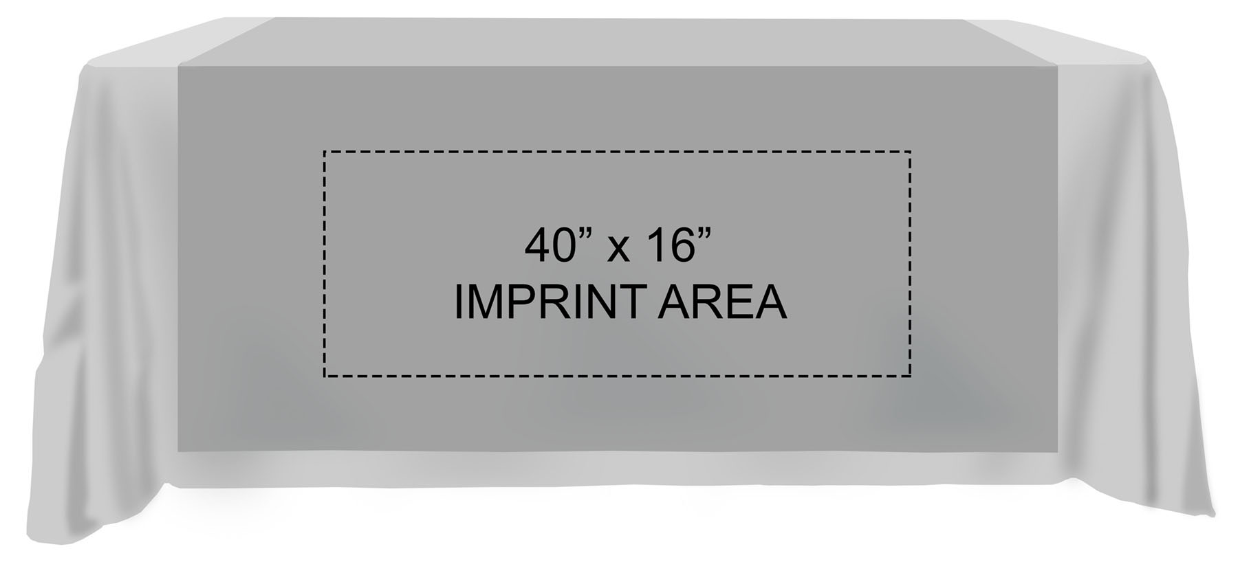 Custom Table Runner | Blue 60" Table Drape | Displays2Go