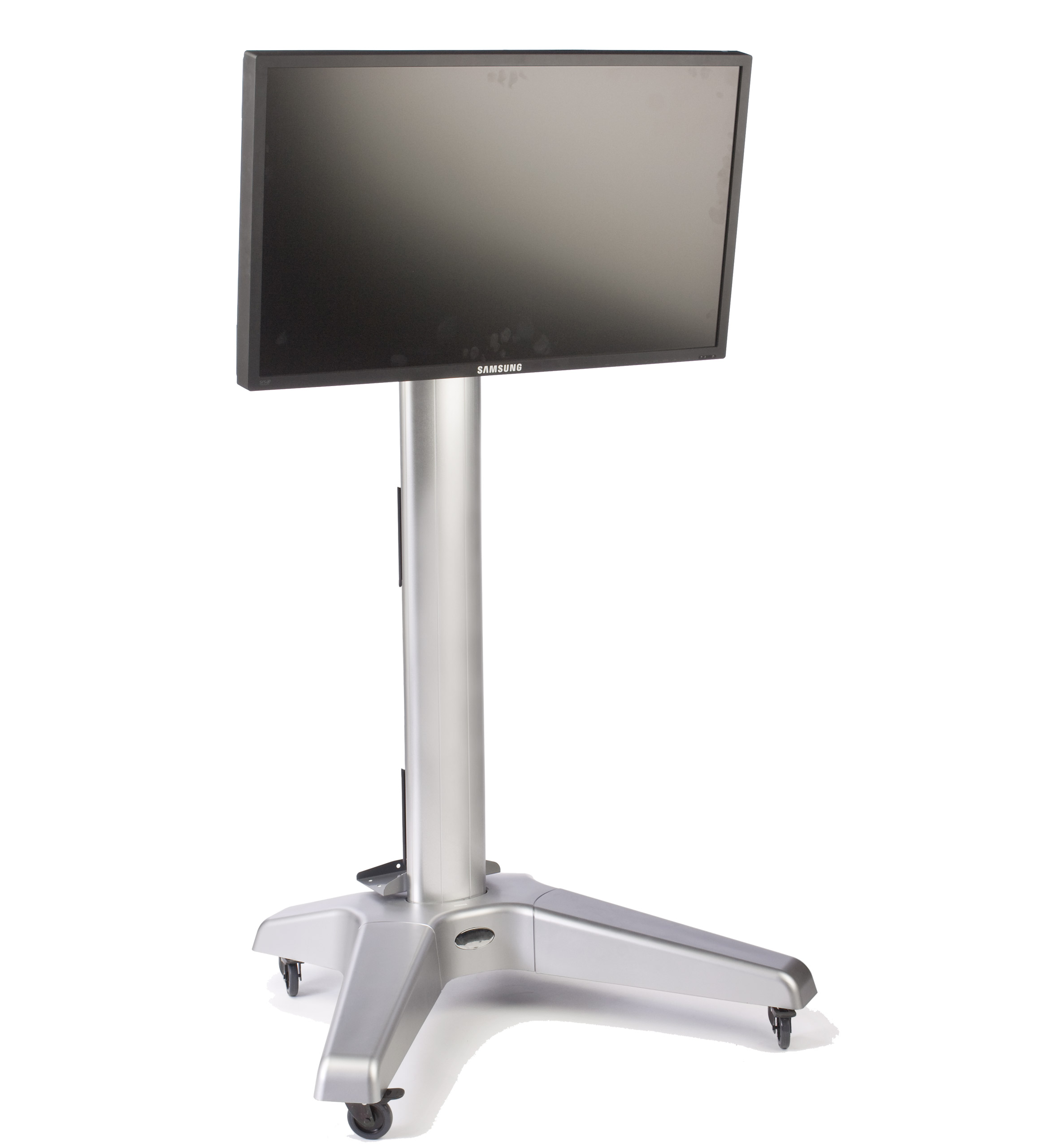 This Mobile Flat Screen Stand with Mount has a 26" Optional Shelf ...