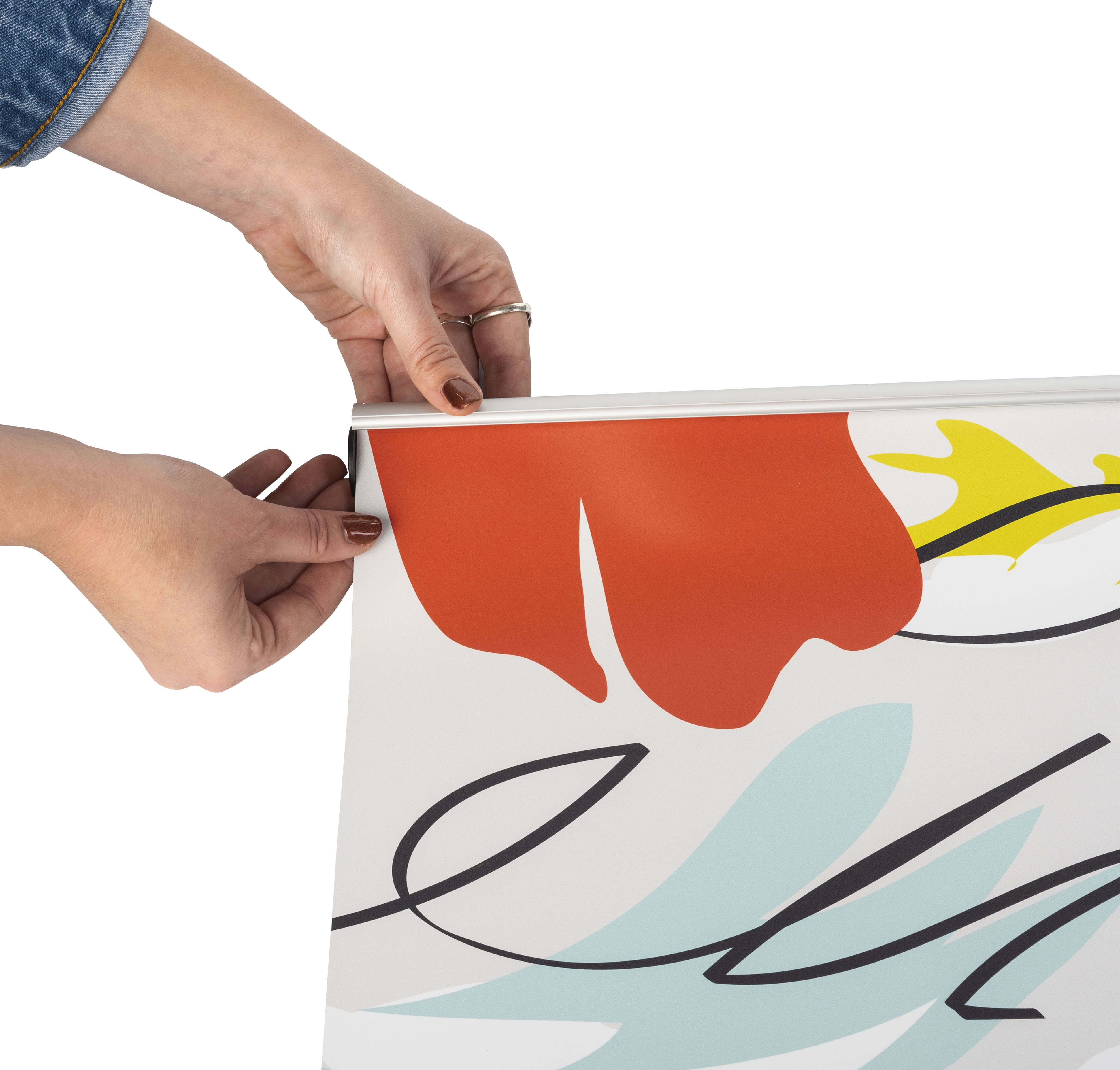 30" Poster Hanger Rails for Storefront Window Displays | Displays2Go