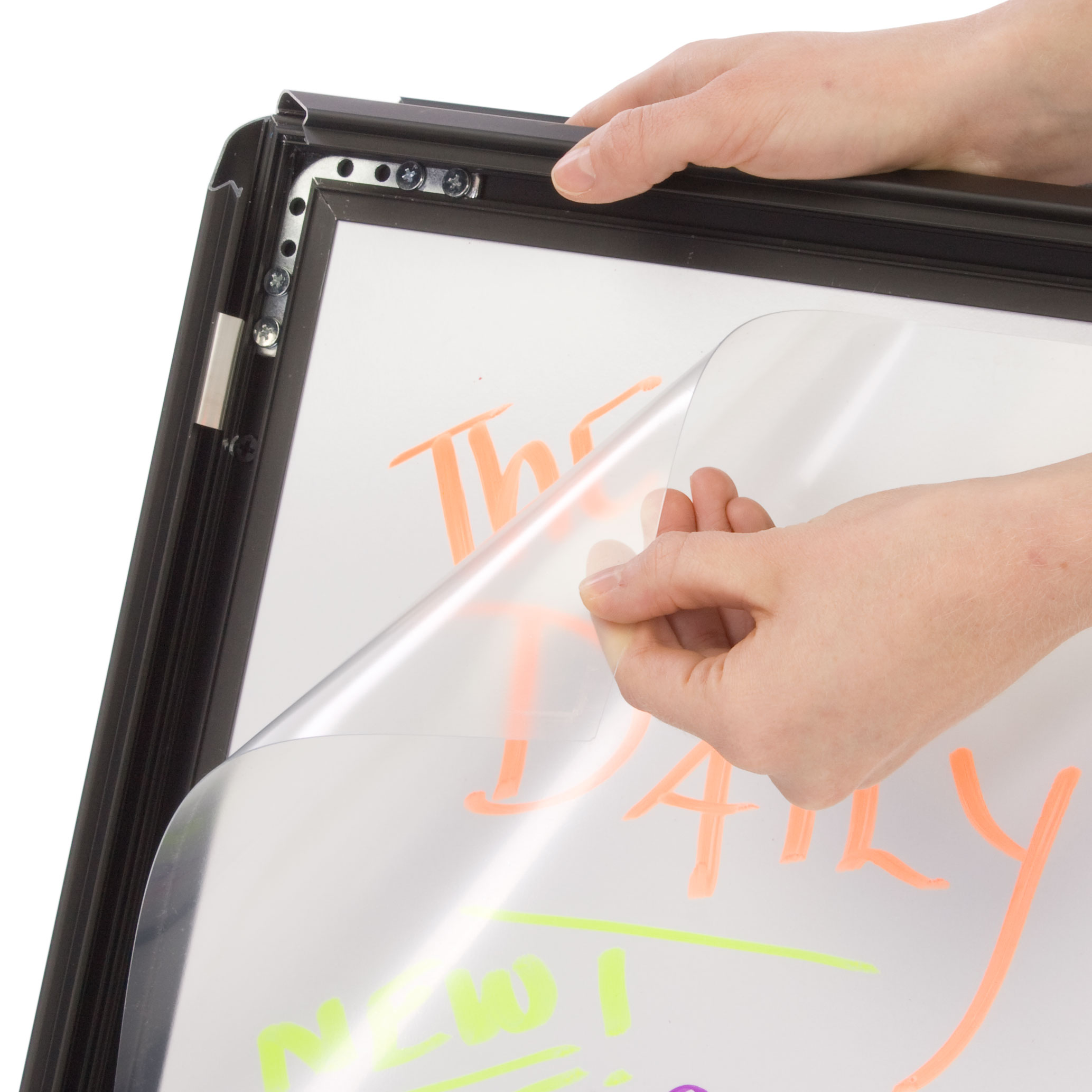 A Frame Signs | Write-On White Boards, Black Aluminum Frame | Displays2Go