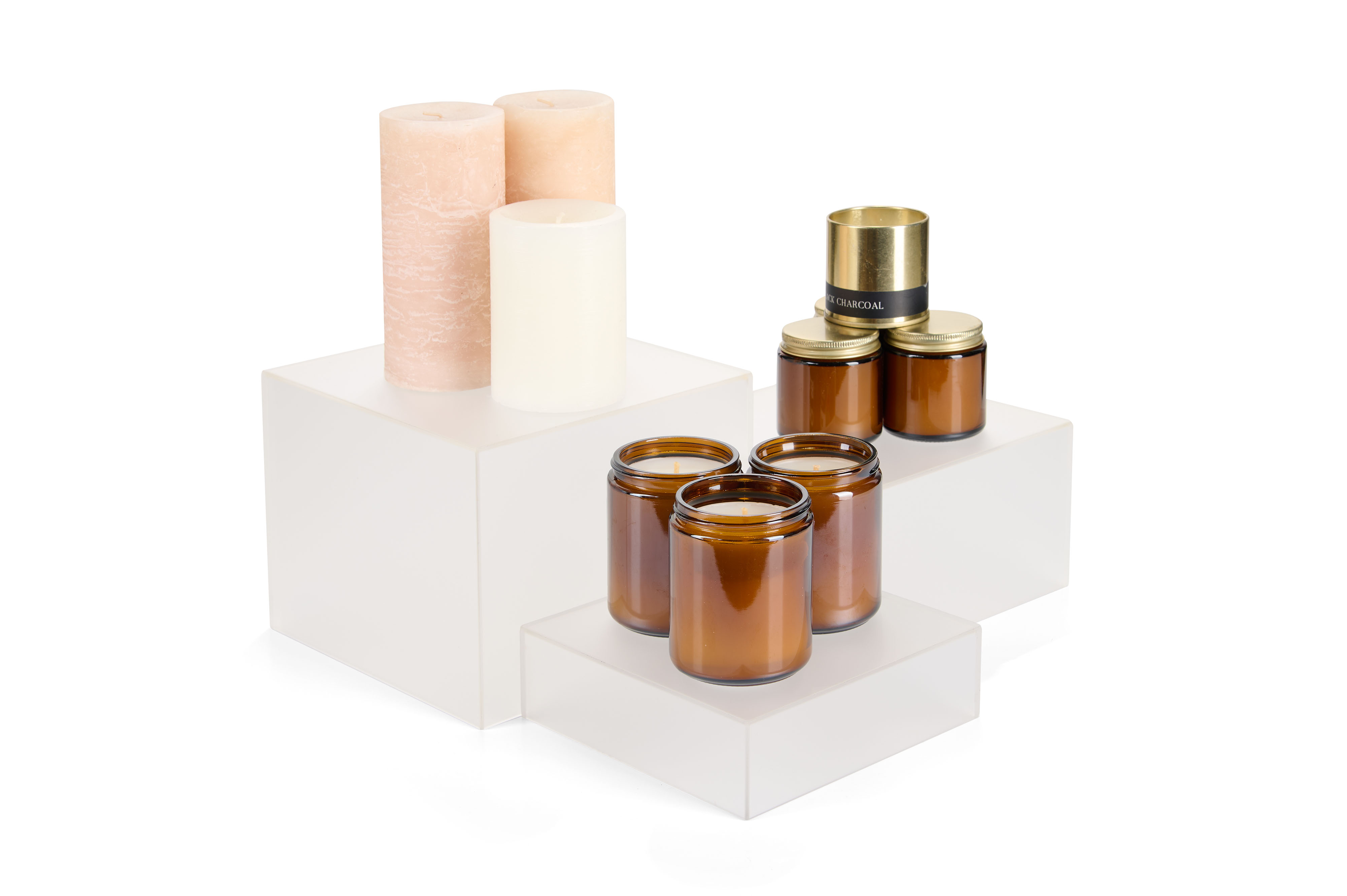 Recycled Acrylic Cube Riser | Set of 3 Nested Displays | Displays2Go