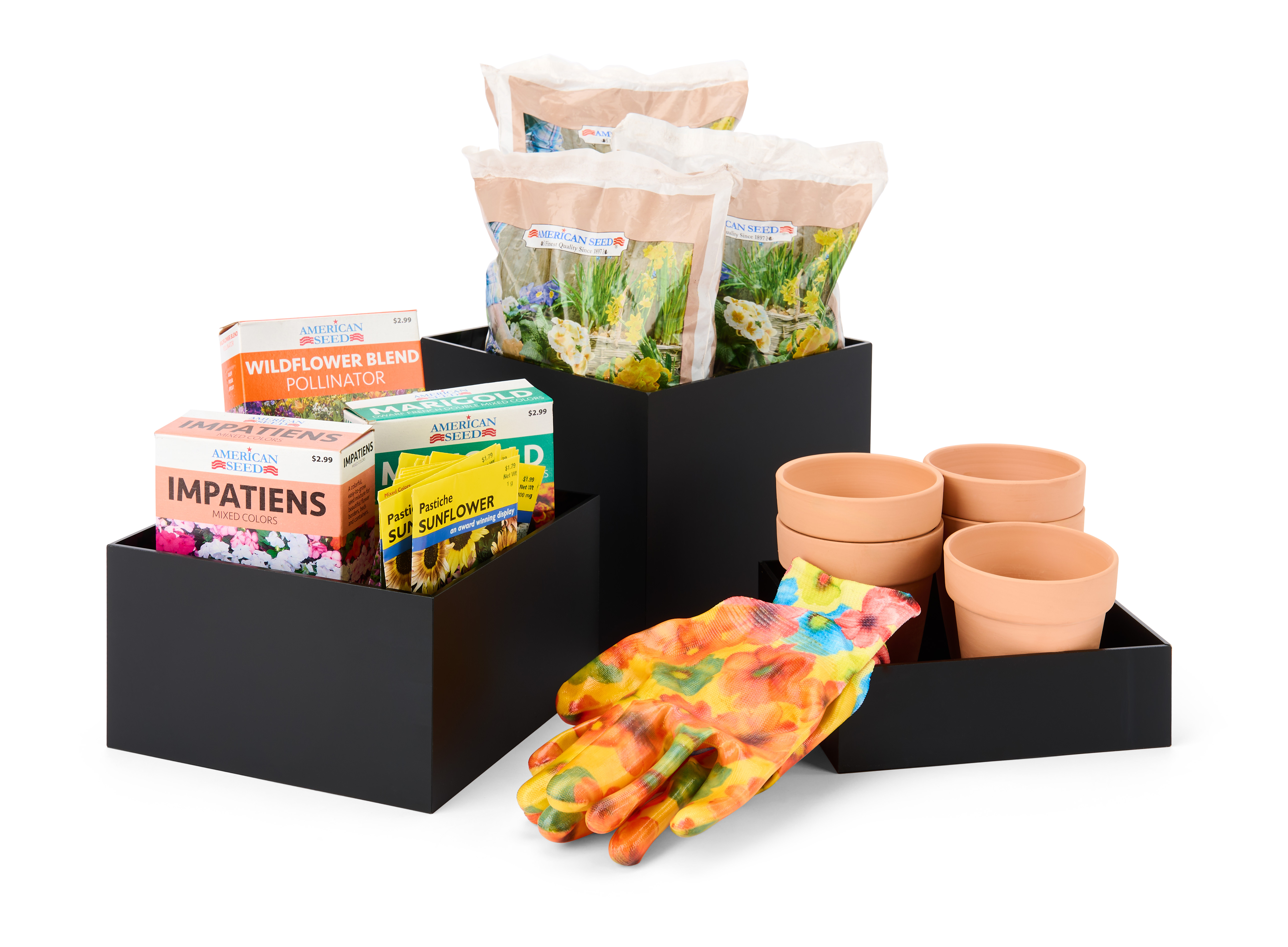 Recycled Acrylic Cube Display | Set of 3 Nesting Risers | Displays2Go