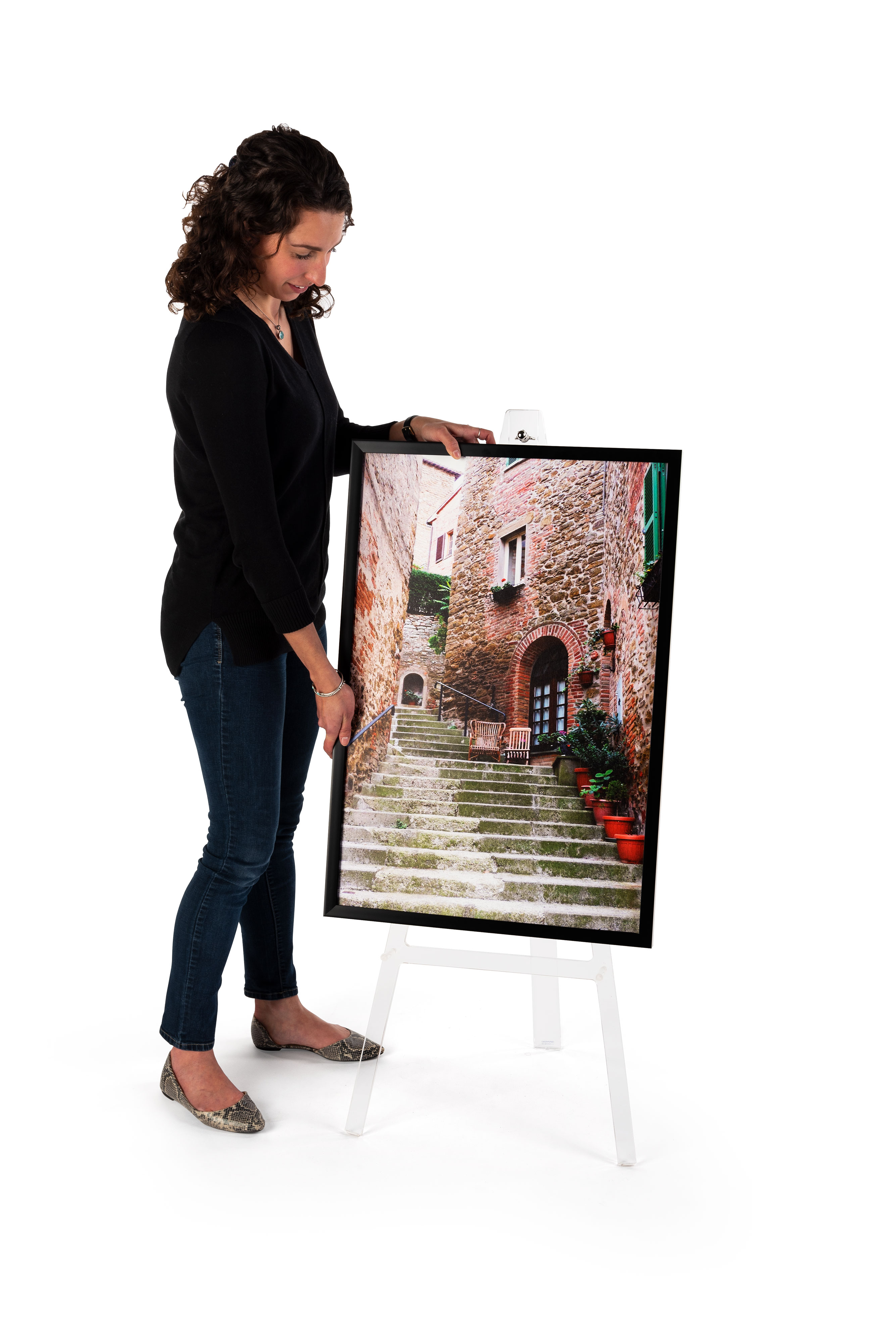 Acrylic A Frame Floor Easel | Lightweight and Stable Design | Displays2Go