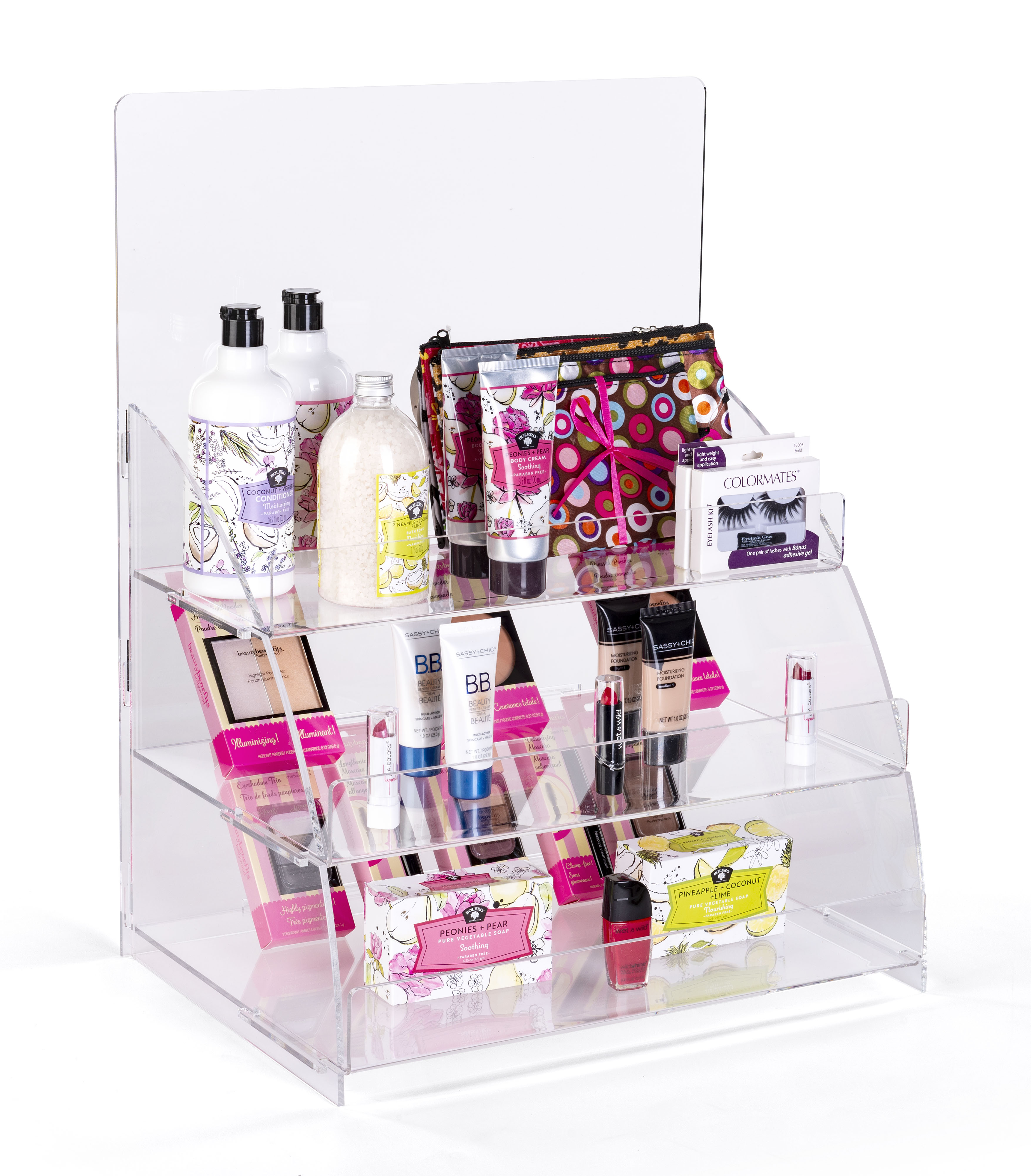 3 Tiered Clear Countertop Merchandising Stand | Made of Acrylic ...