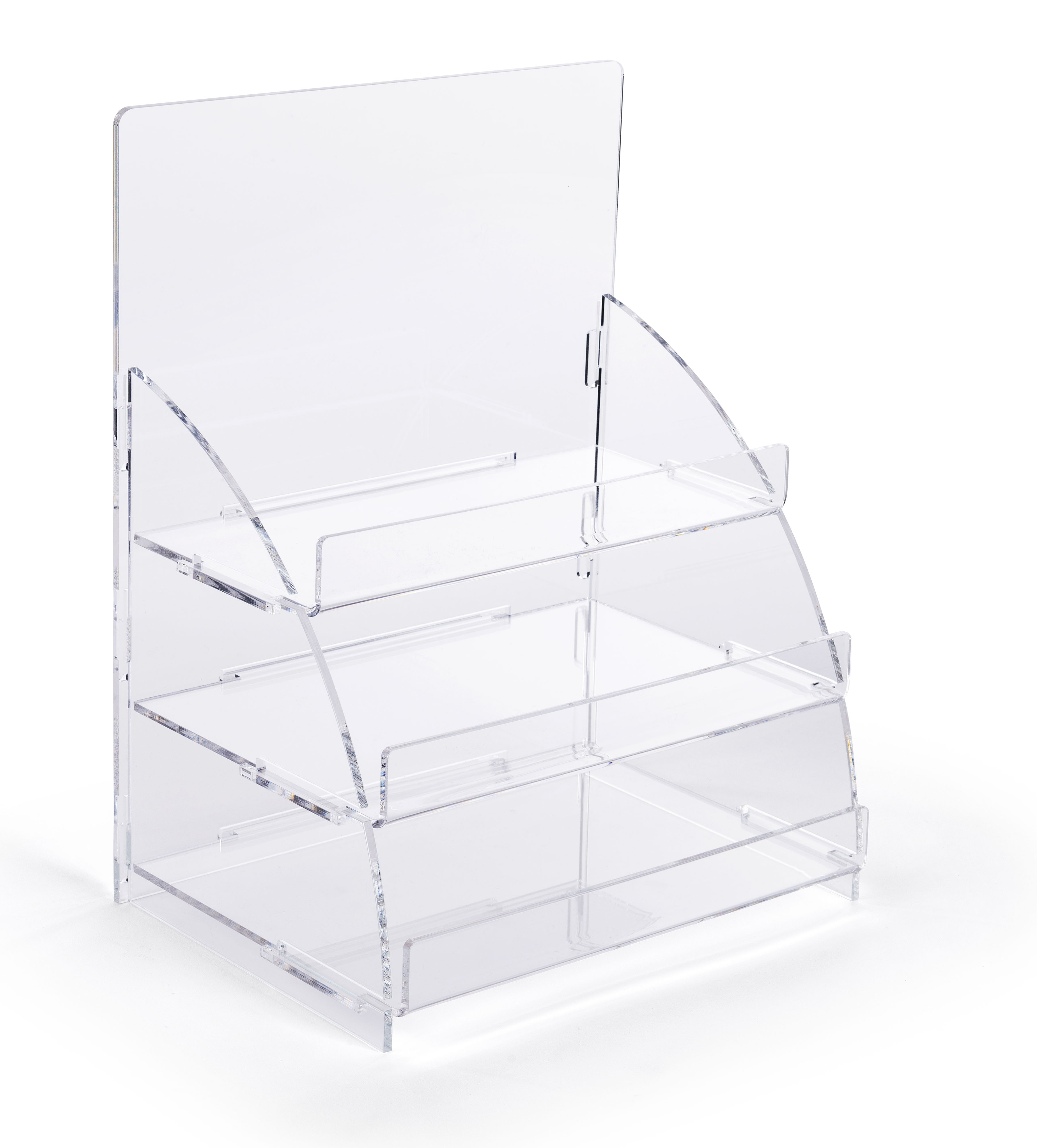 Three Tiered Acrylic Retail Countertop Rack | Easy Assembly | Displays2Go