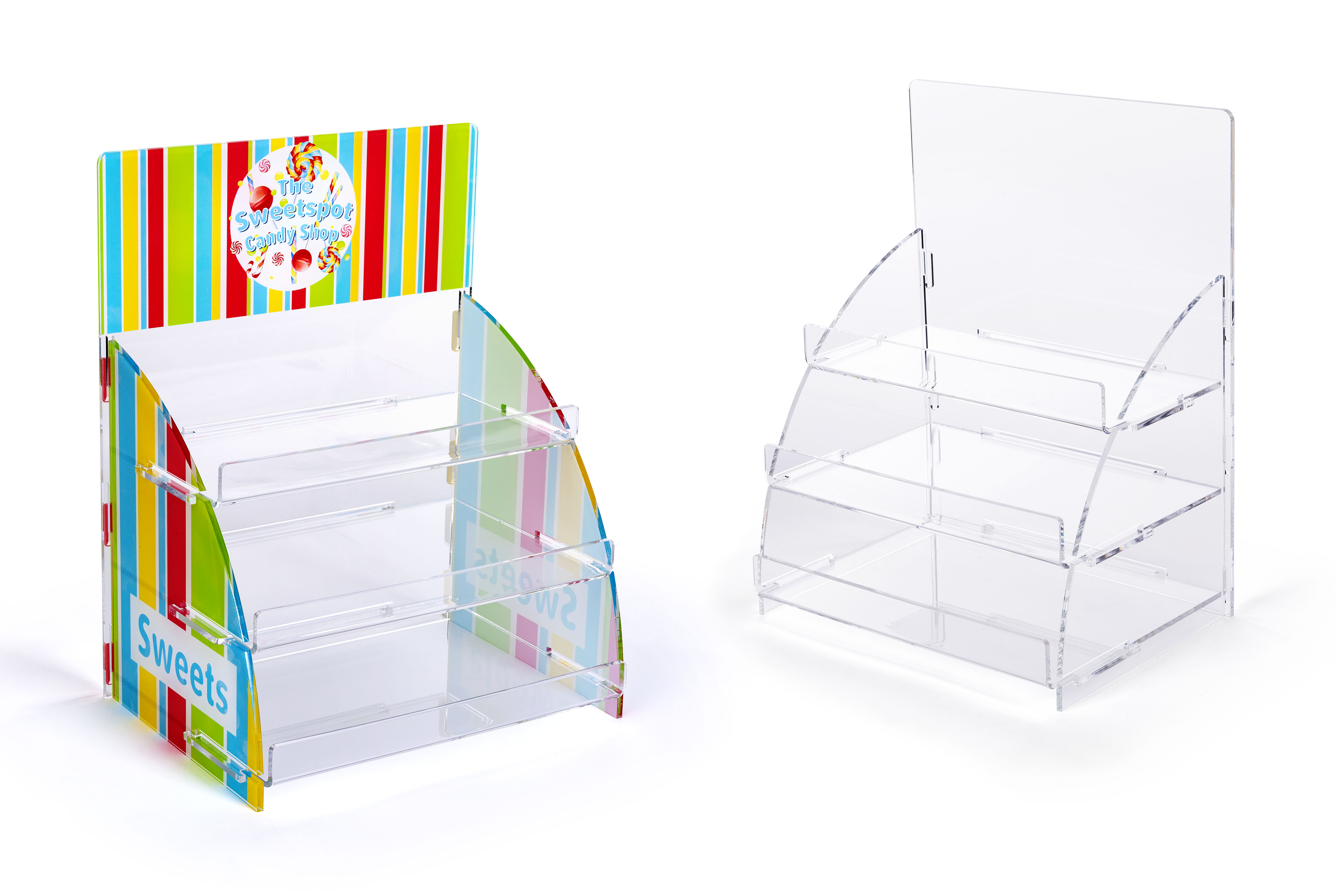 Three Tiered Acrylic Retail Countertop Rack | Easy Assembly | Displays2Go