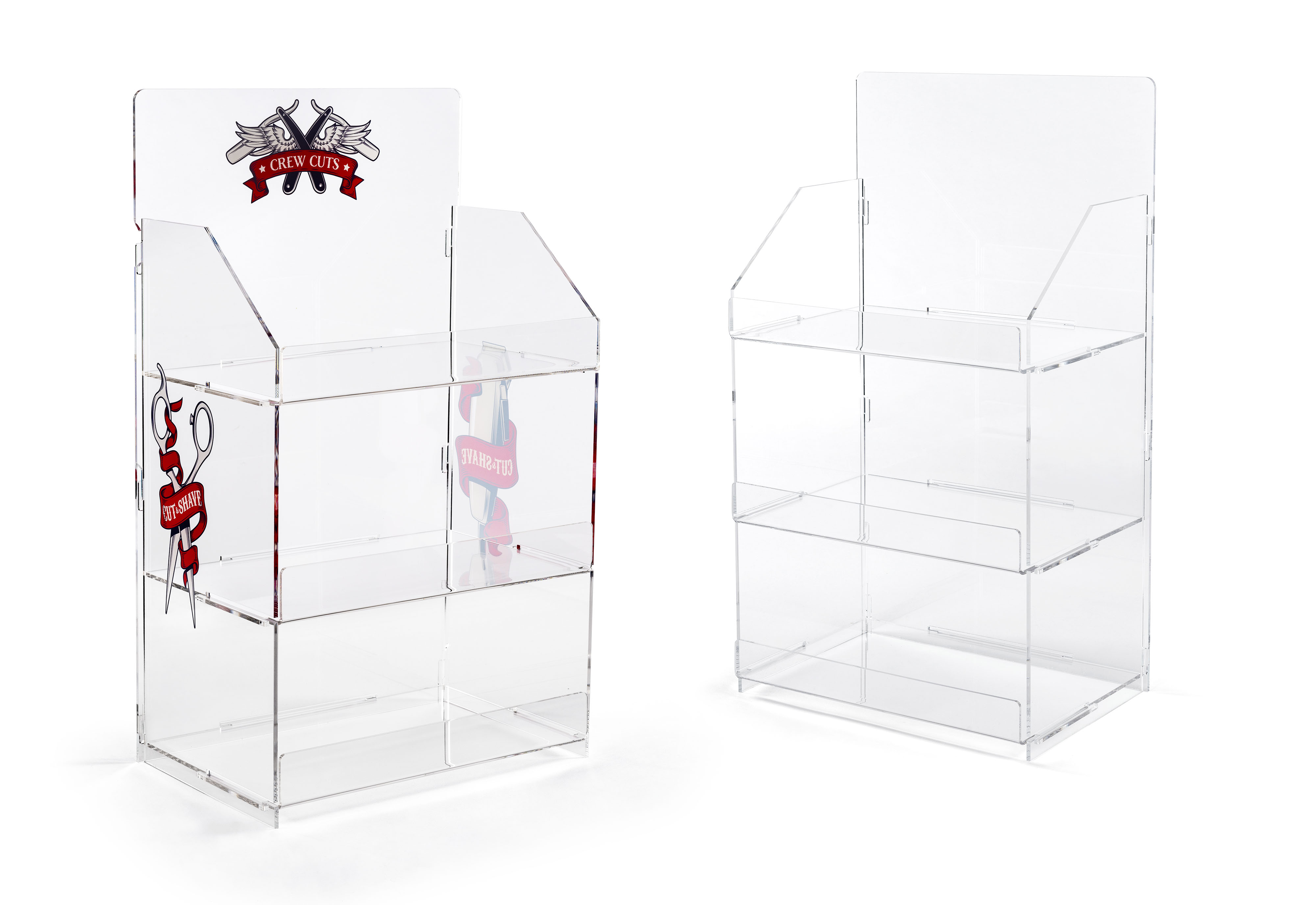 3 Shelf Countertop Acrylic Tower Stand | Ships Flat | Displays2Go