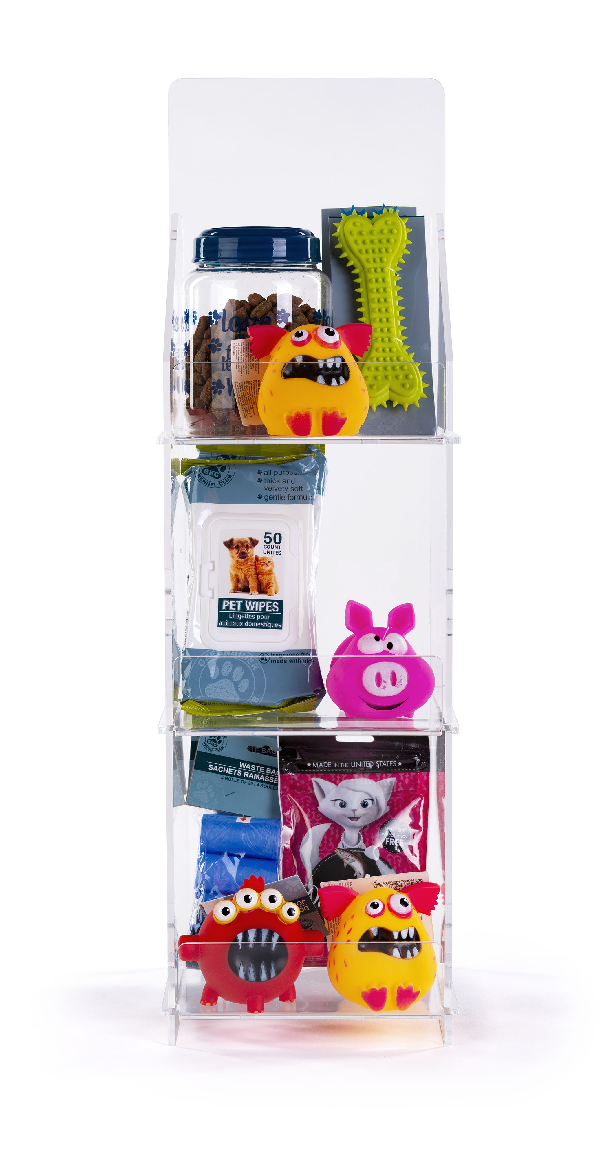 Folding Acrylic 3 Tier Retail Display Case | Easy to Set Up | Displays2Go