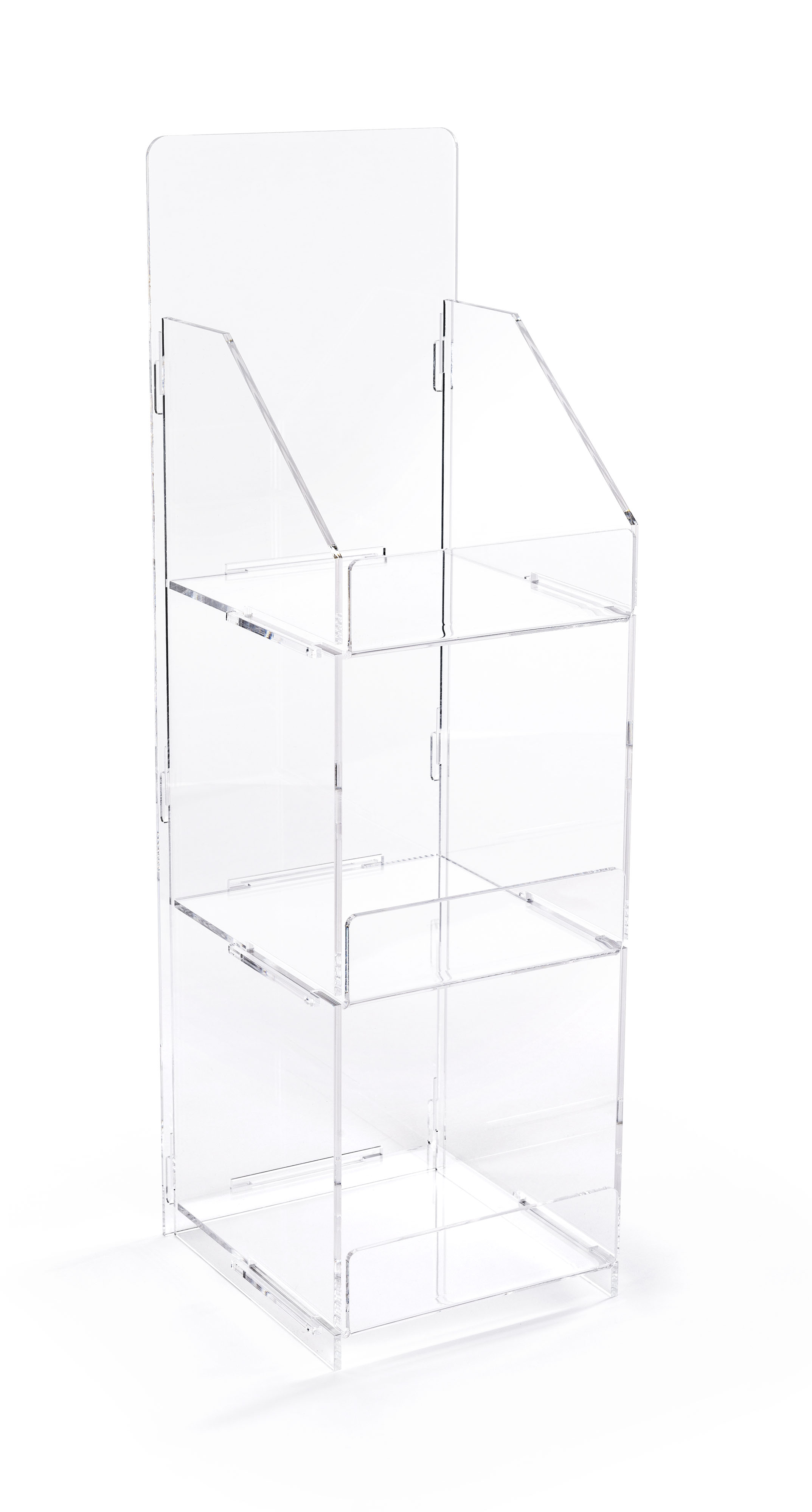 Folding Acrylic 3 Tier Retail Display Case | Easy to Set Up | Displays2Go