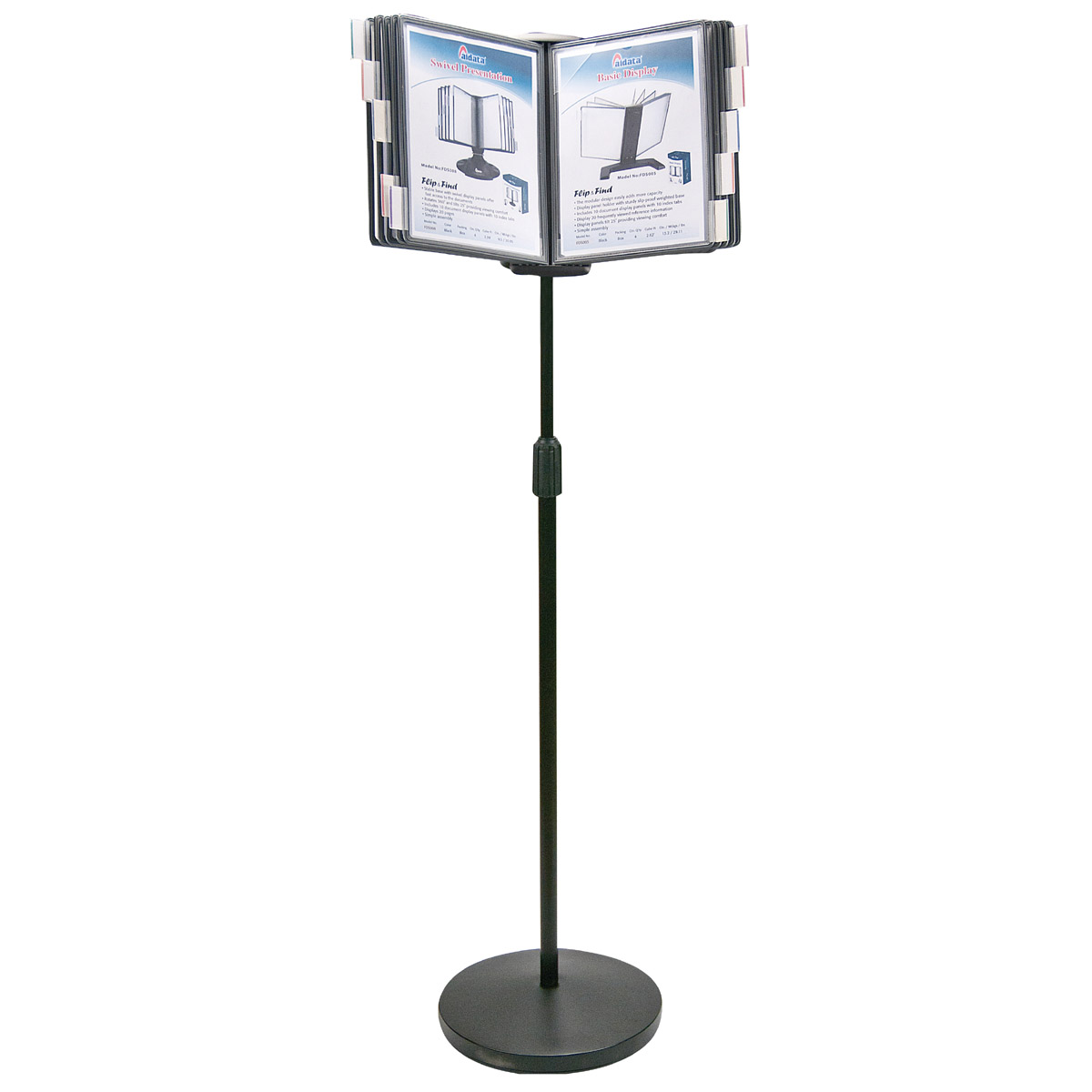 Floor Stand Reference Organizer | (10) Panel Office Guide | Displays2Go