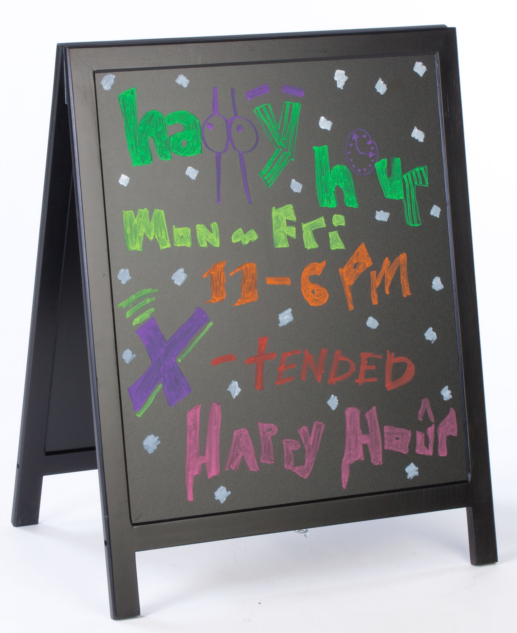 Chalkboard Sidewalk Sign | Black Wooden Frame | Displays2Go