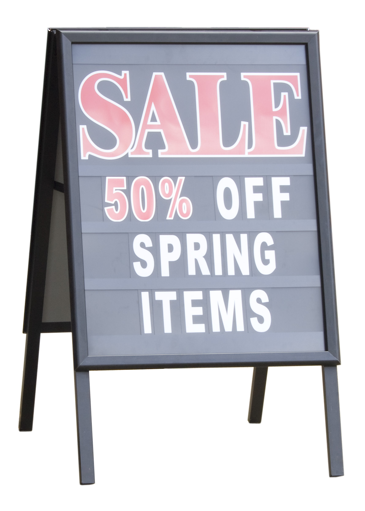 A-Frame Sign | Black Fold-Up Frame & Letter Set Included | Displays2Go