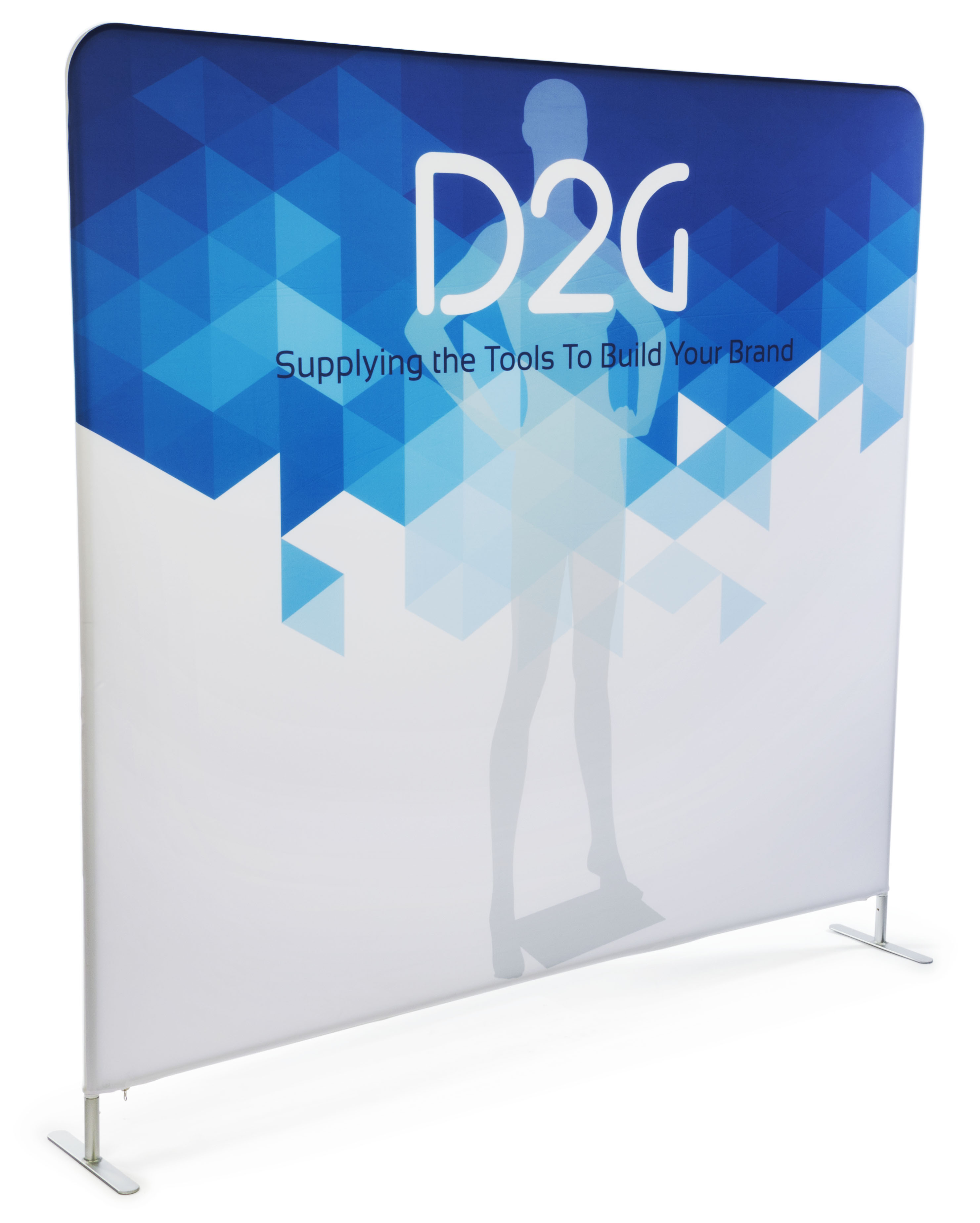 Custom Exhibit Booth | 6’ Full Print Stretch Table Cover | Displays2Go