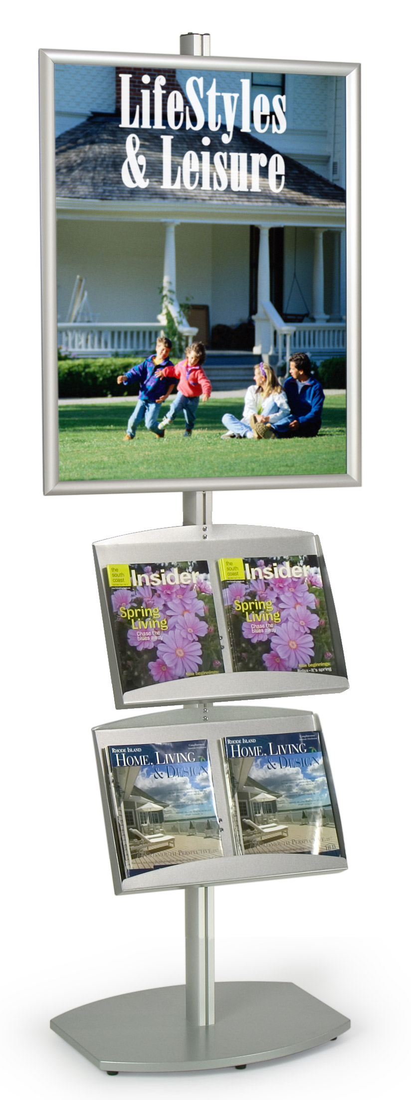 6' Poster Brochure Stand for Advertising Literature & 22" x 28" Signs ...