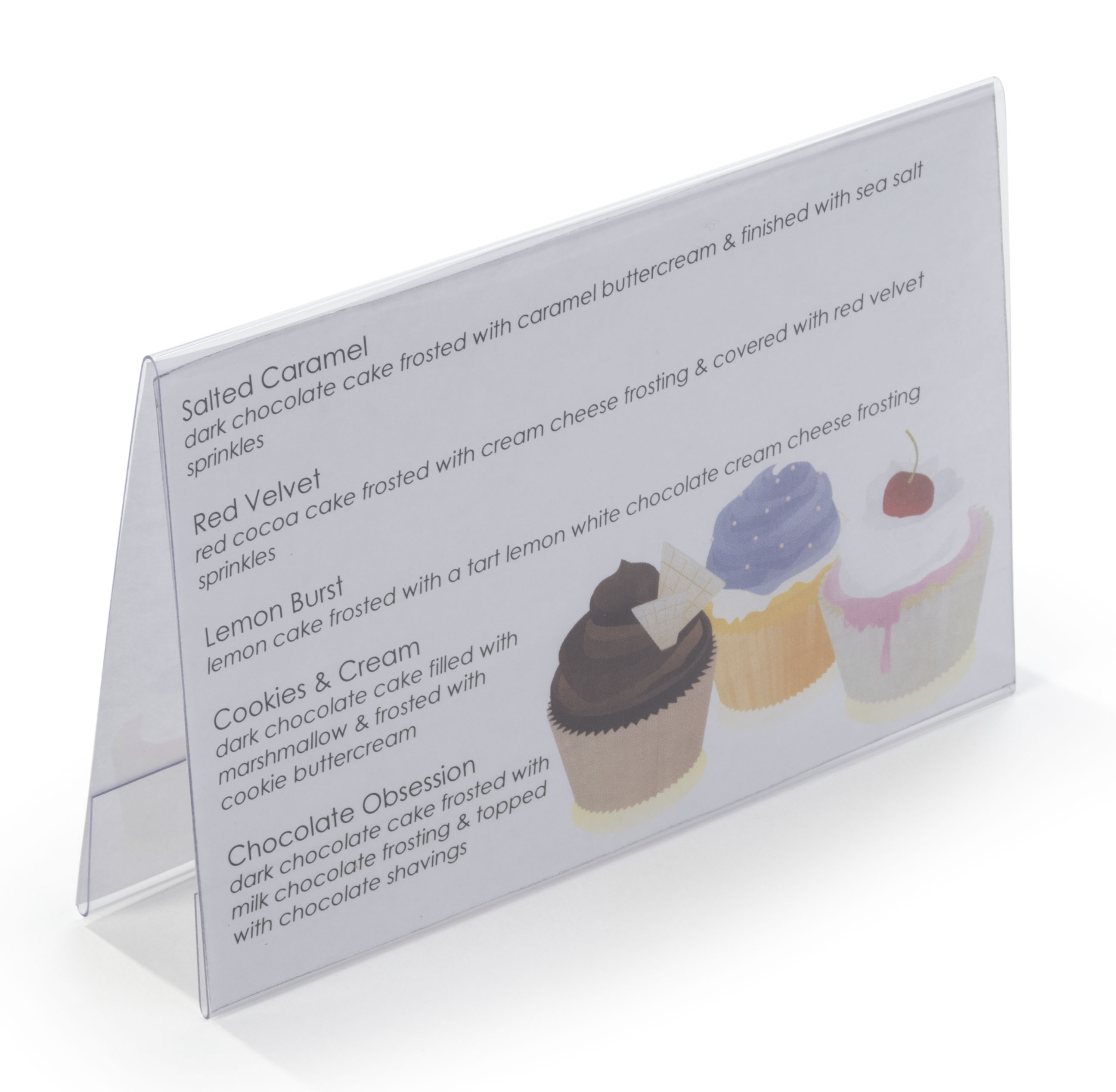 Menu Card Holder | Holds 6" x 4" Inserts for Place Cards | Displays2Go
