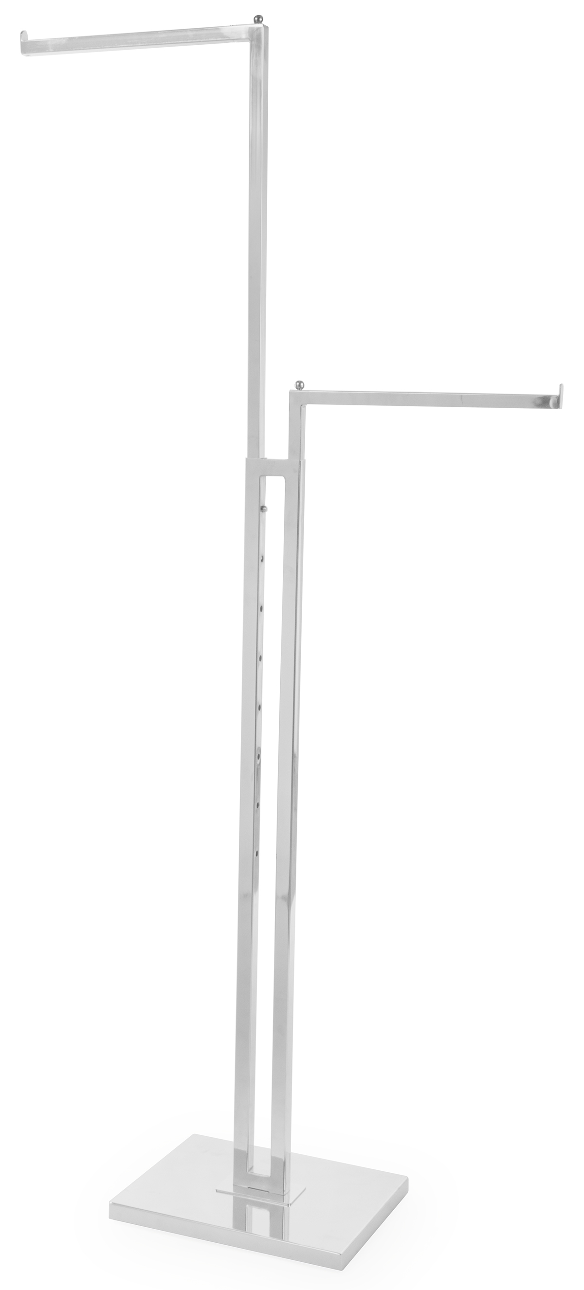 2-Way Clothing Rack | 15” Straight Bar Arms with Adjustable Height ...