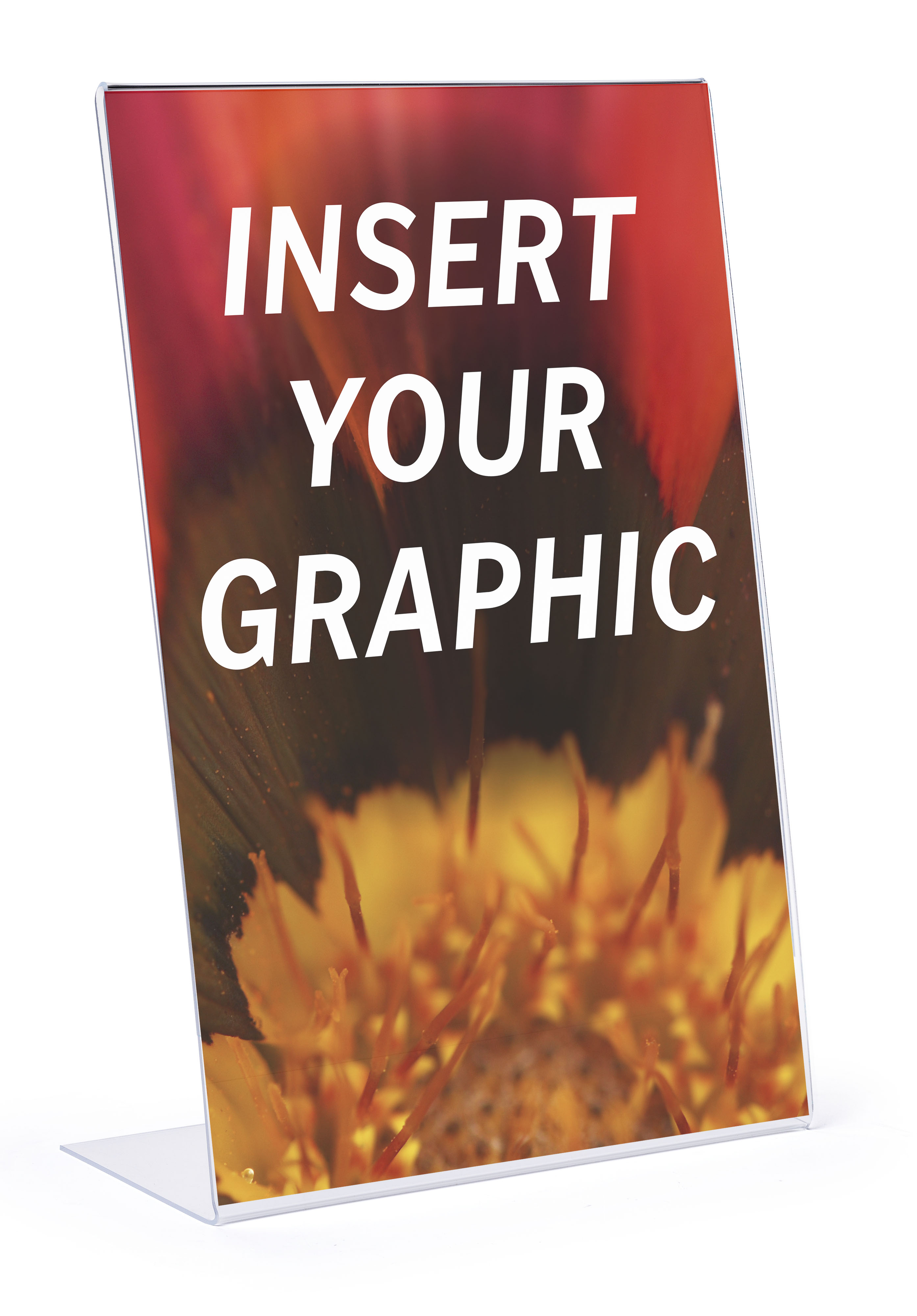 Anti Glare Plastic Slanted Display Frame | 11" x 17" | Displays2Go