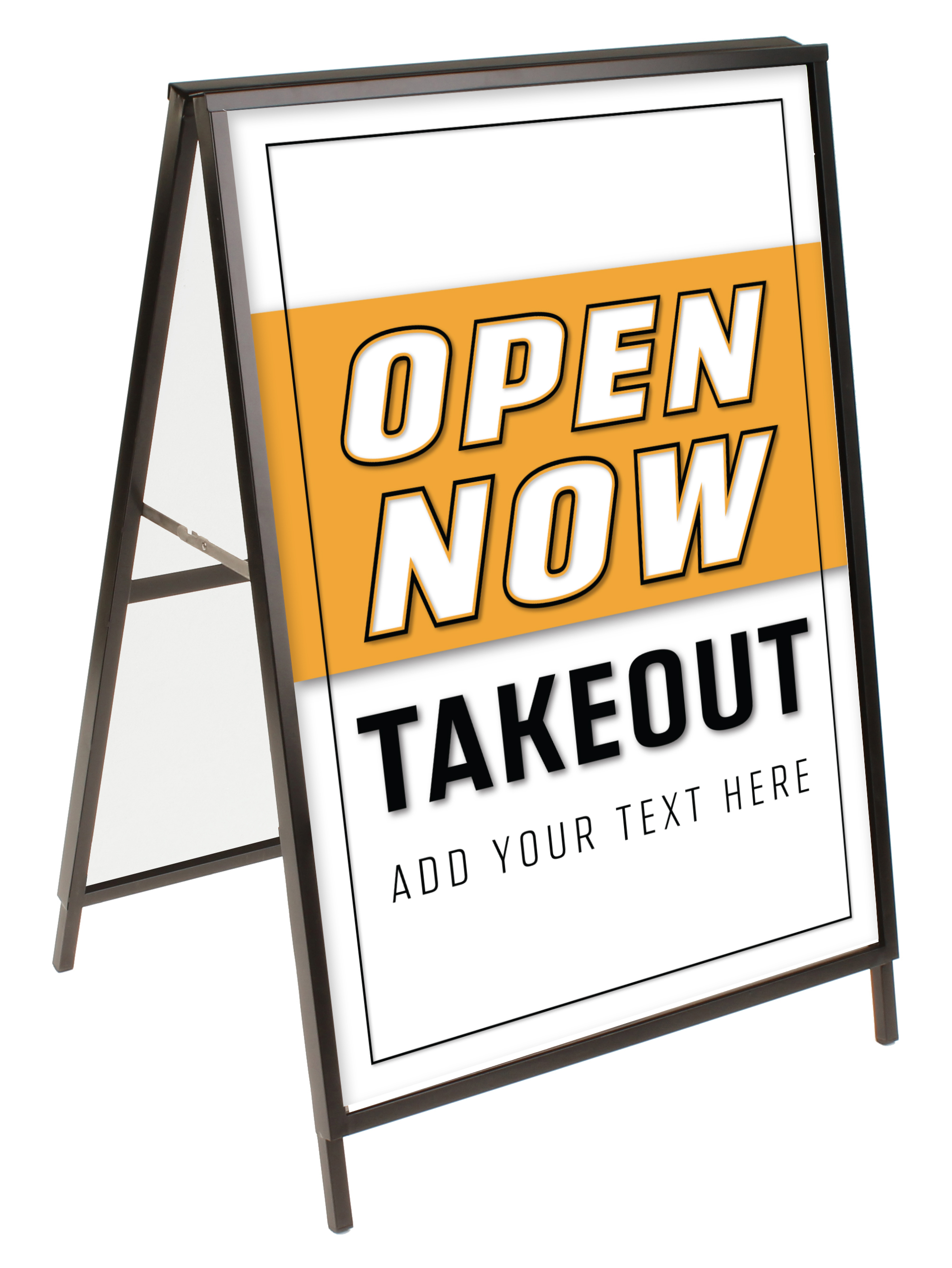 Open for Takeout A-Frame Sign | Two Full Color Graphics Included ...
