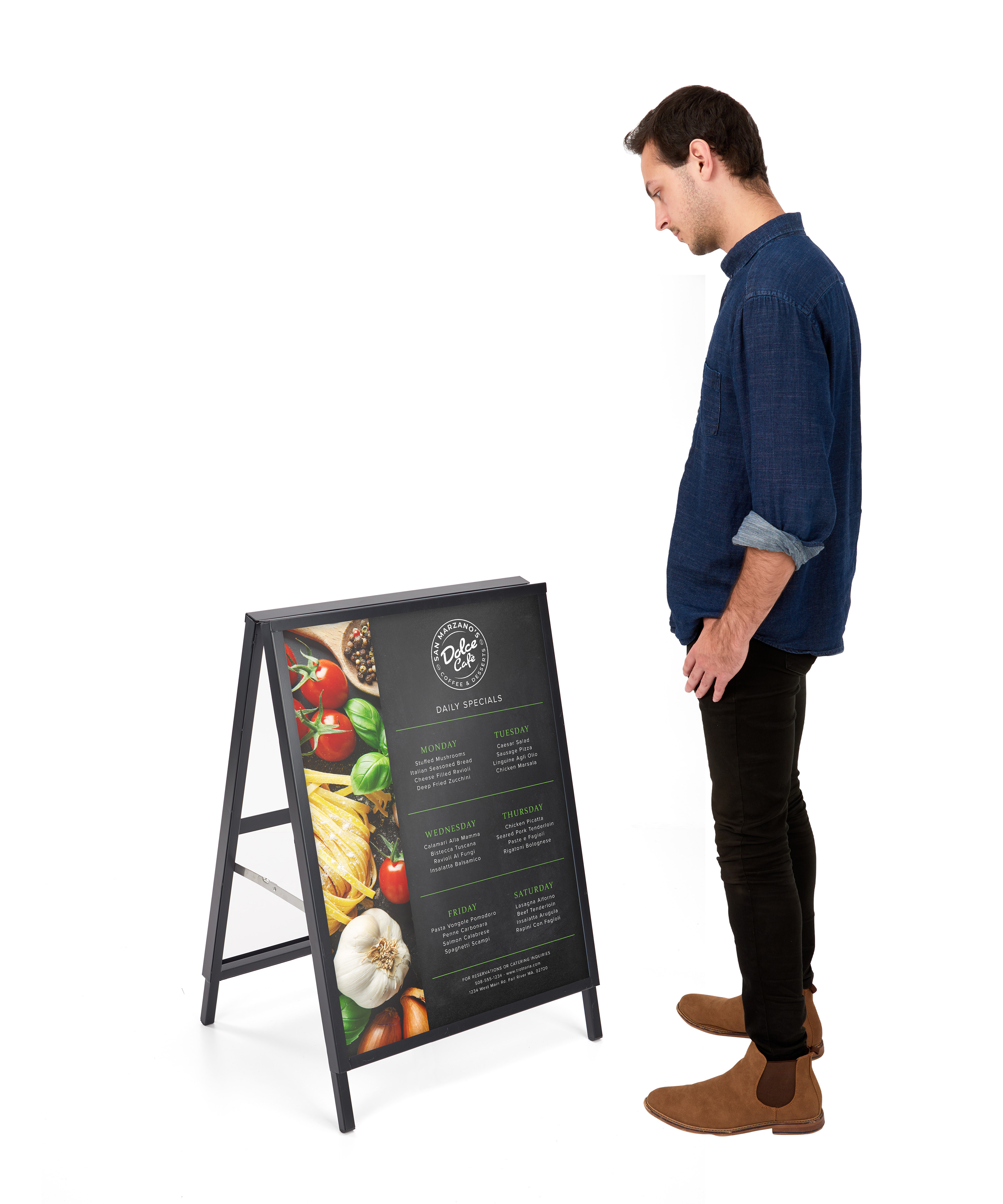 22 x 28 Yard Sign Frames | Black Steel Holder w/ Poster Slots | Displays2Go