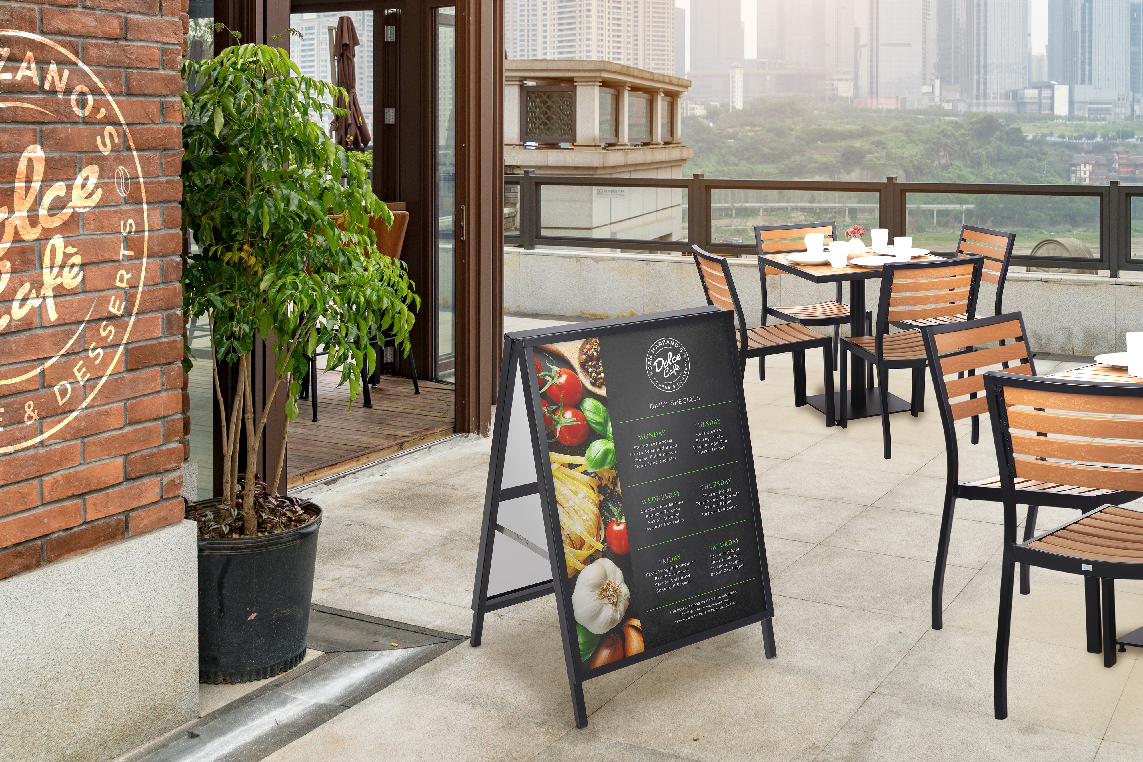 22 x 28 Yard Sign Frames | Black Steel Holder w/ Poster Slots | Displays2Go