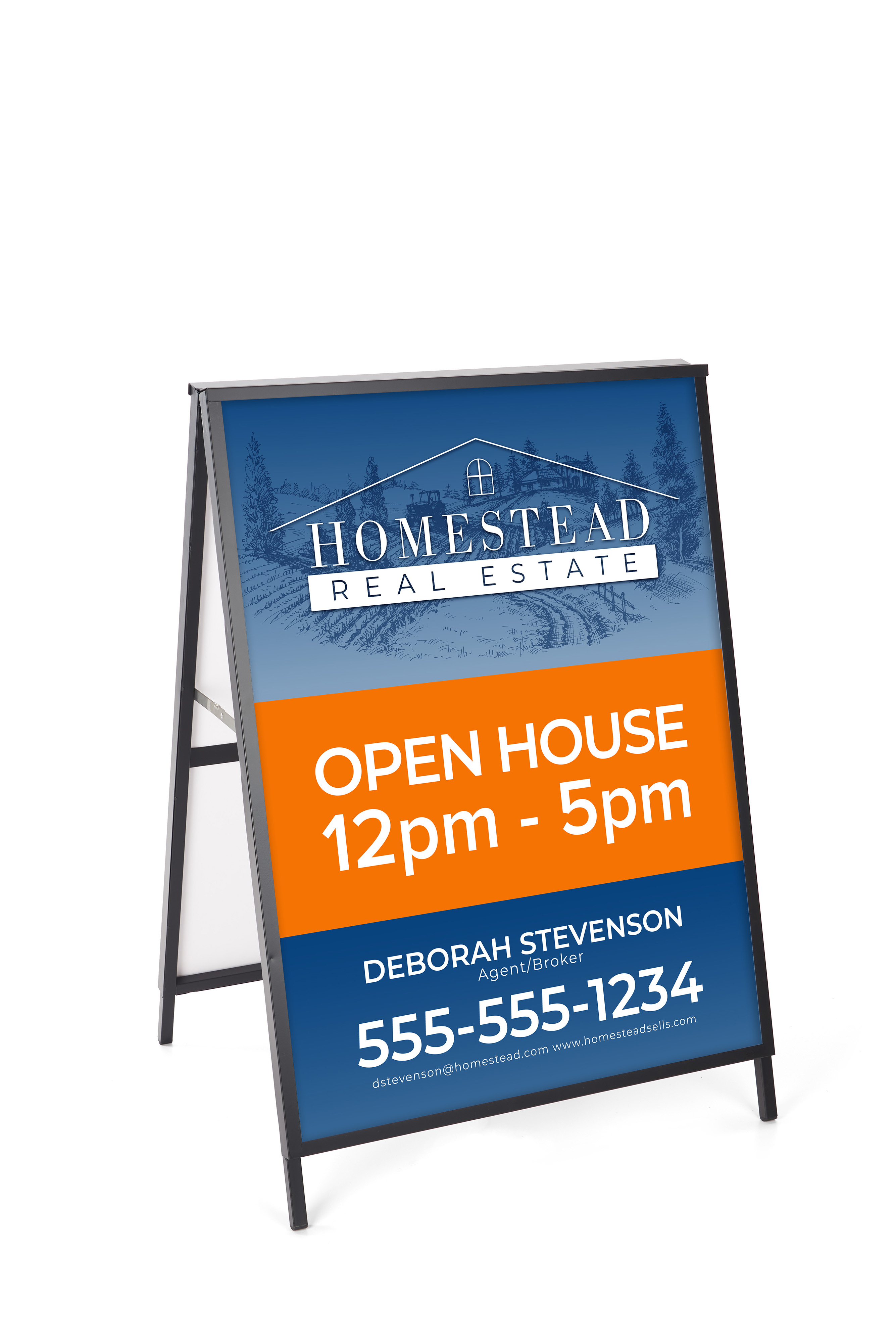 Yard Sign Holders | Black Steel Construction - For Large Posters ...