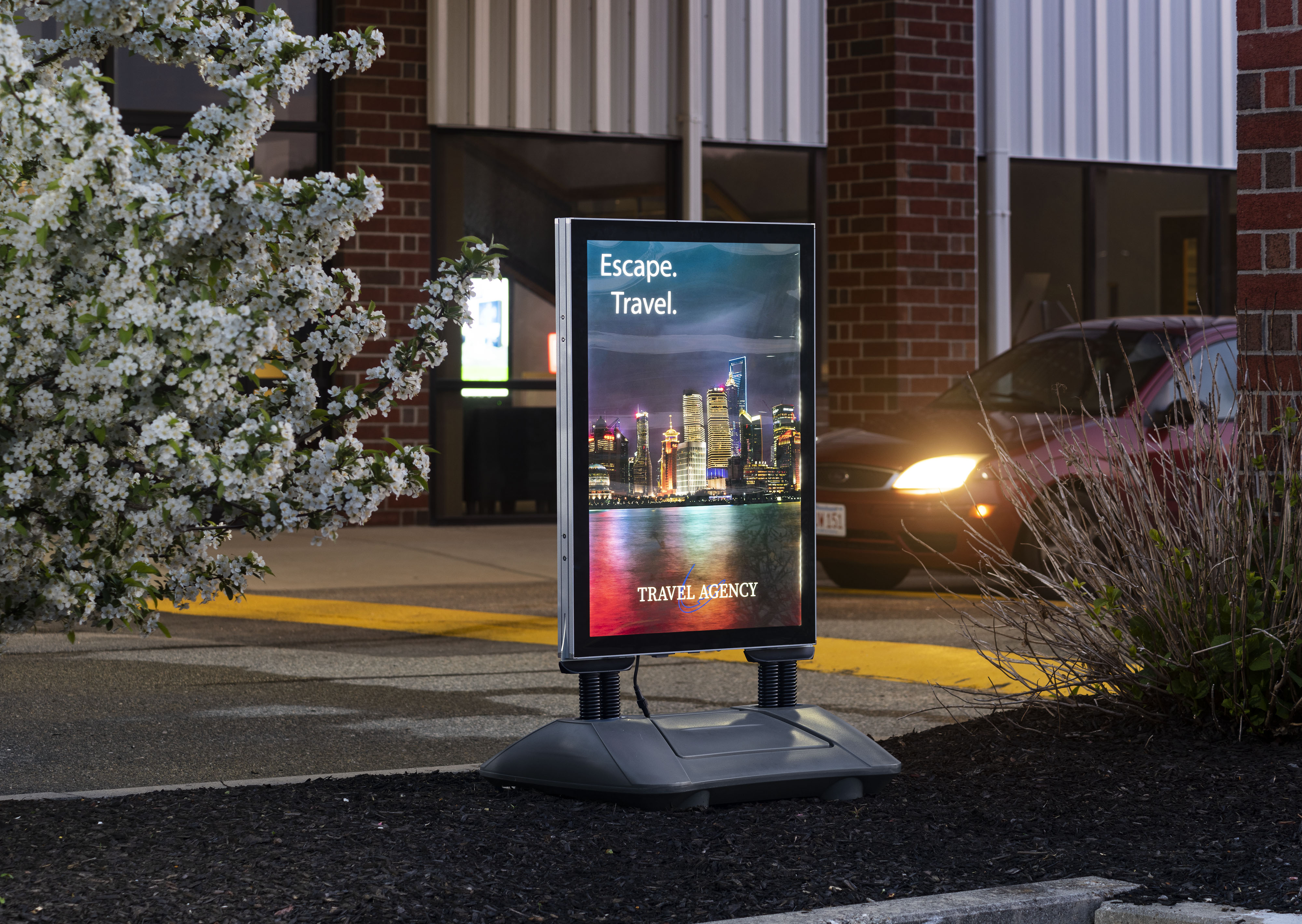 LED Illuminated Sidewalk Sign | 23” x 33” Personalized Graphics ...