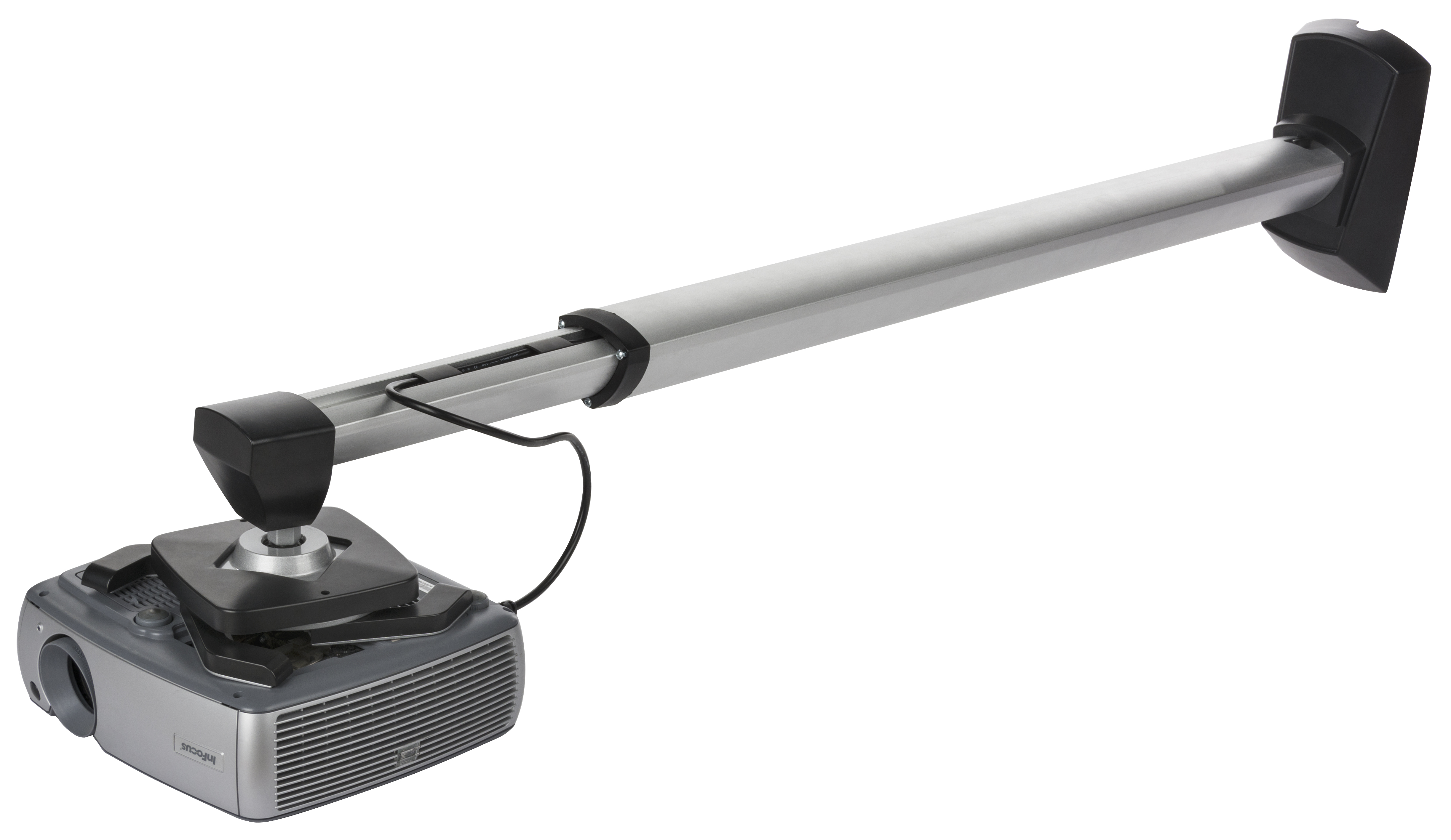 Projector Wall Mount | Silver Aluminum and Cable Management | Displays2Go