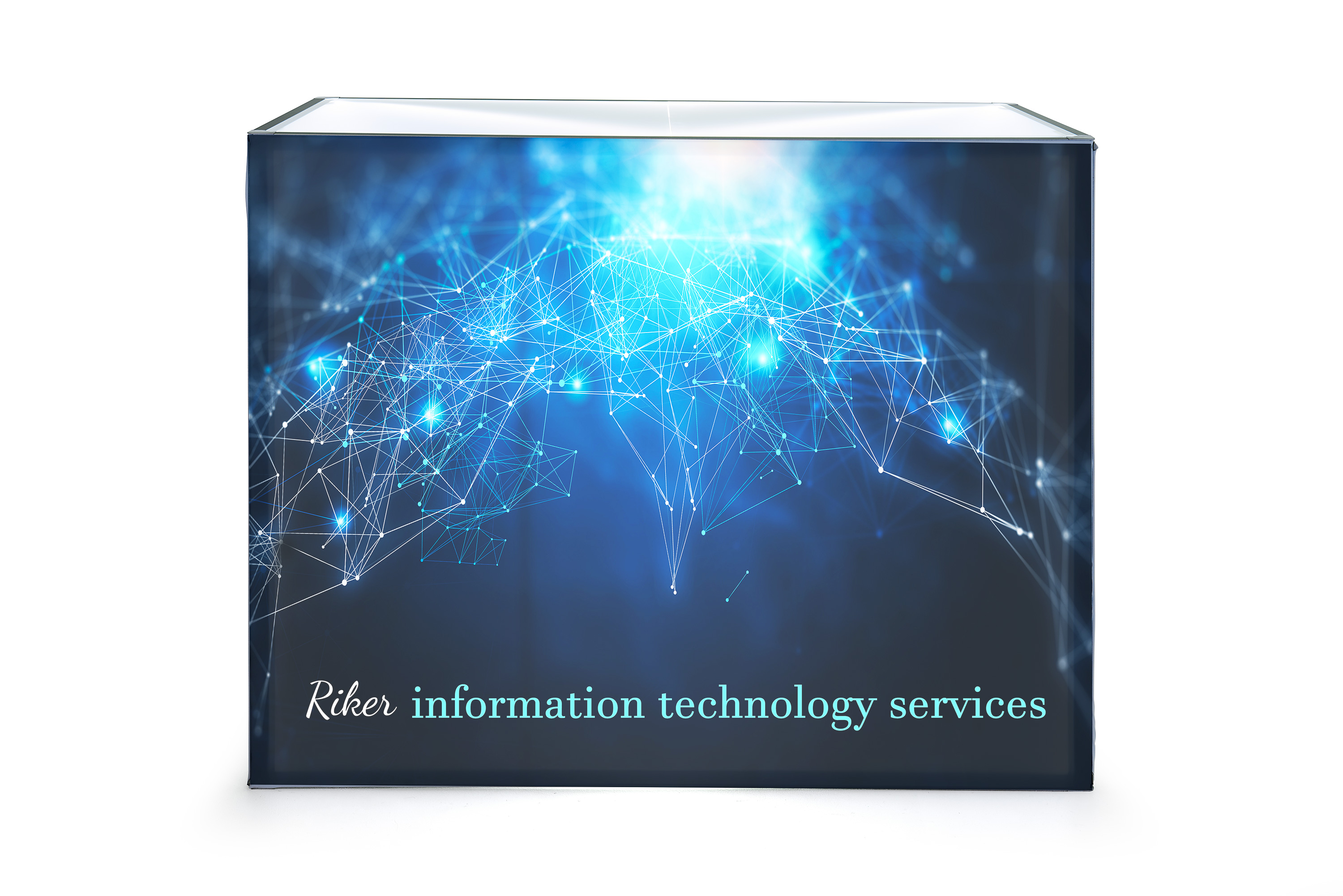 Aurora Backlit SEG Podium | 4' Wide Graphics Replacement | Displays2Go