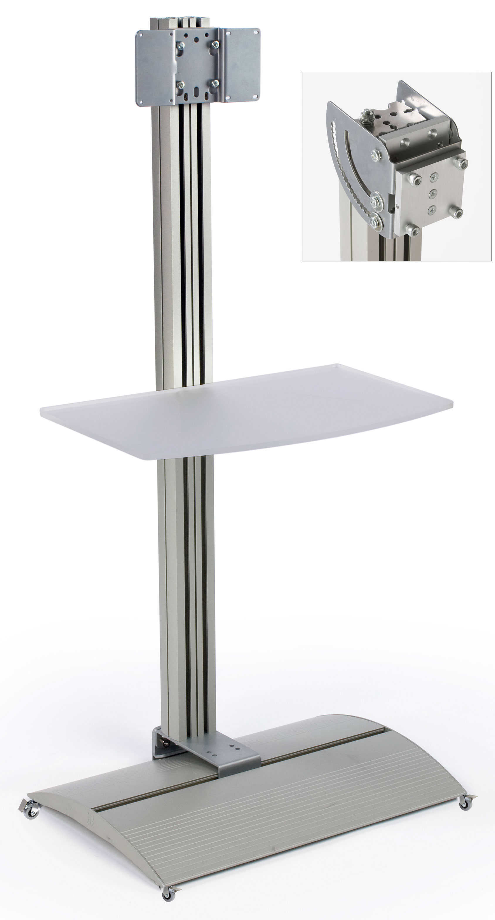 Plasma Stand w/Acrylic Shelf & Tilting Mount | Displays2Go