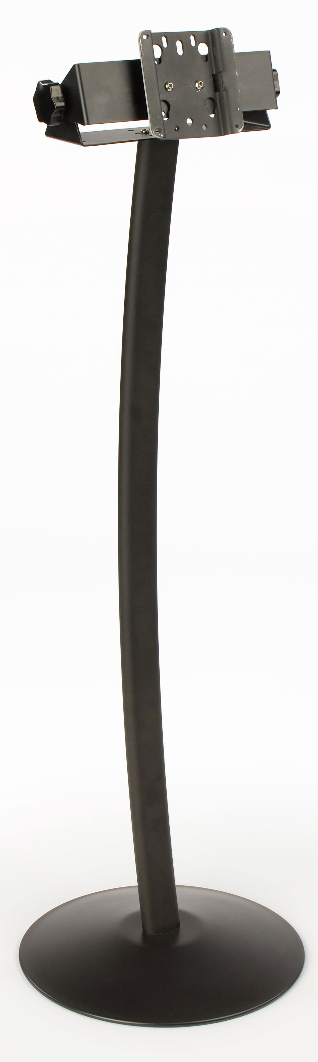 LCD Stand With Curved Pople Design - Black | Displays2Go