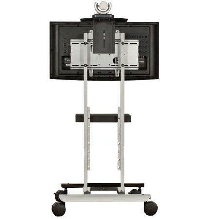TV Mount Cart | Fits Monitors 20" to 42" w/ Camera Shelf | Displays2Go