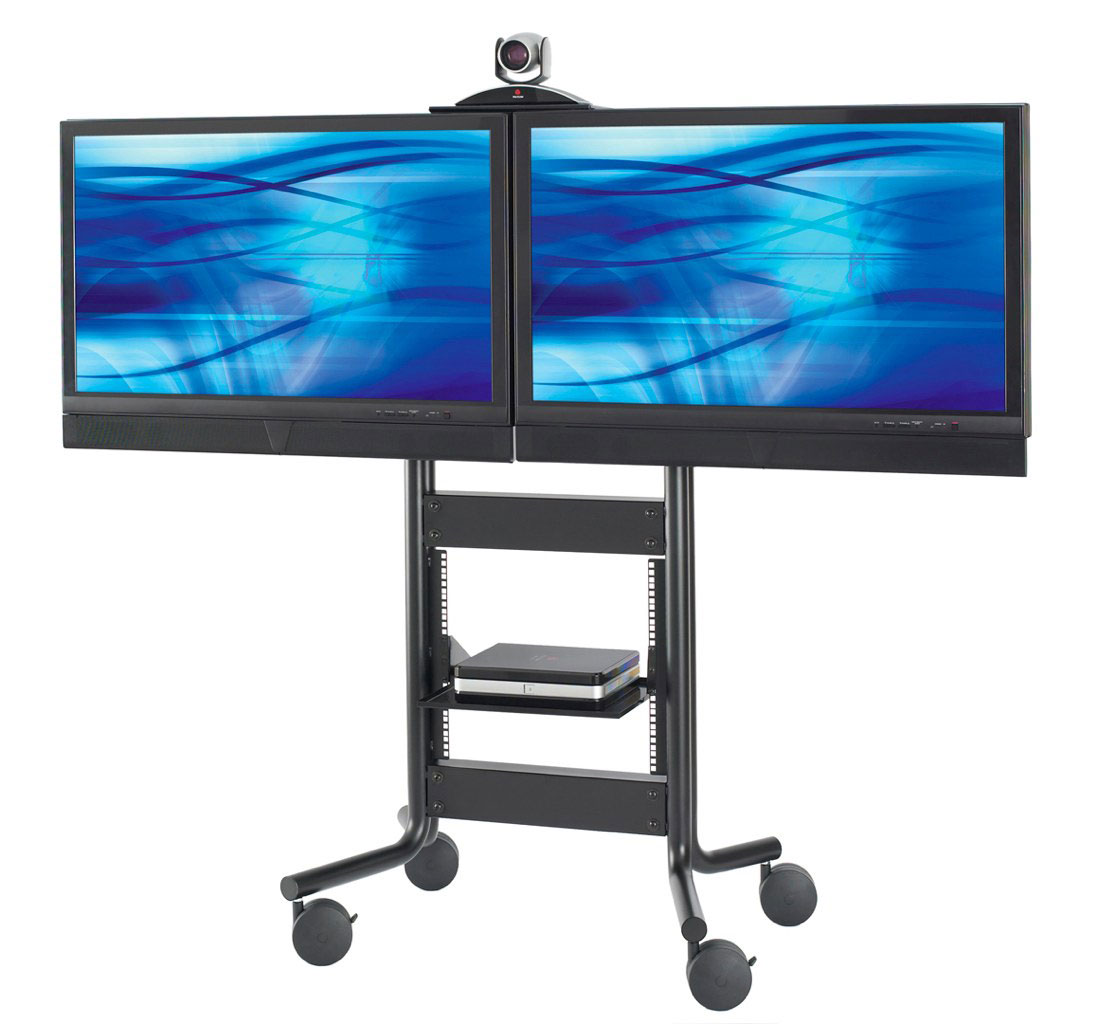 Video Conference Cart - (2) TV Mounting Brackets | Displays2Go