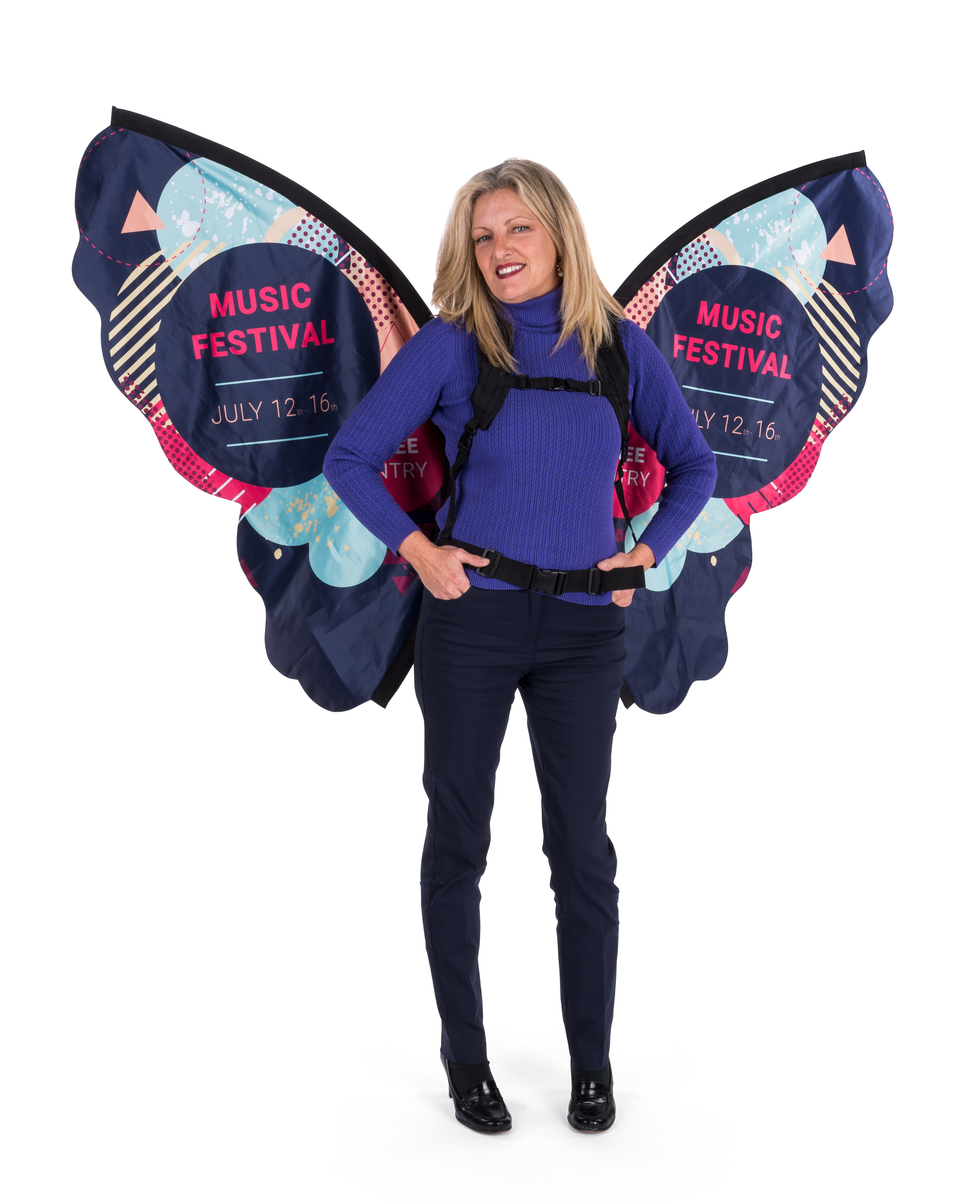 Walking Butterfly Backpack Advertising | Custom UV Printing | Displays2Go